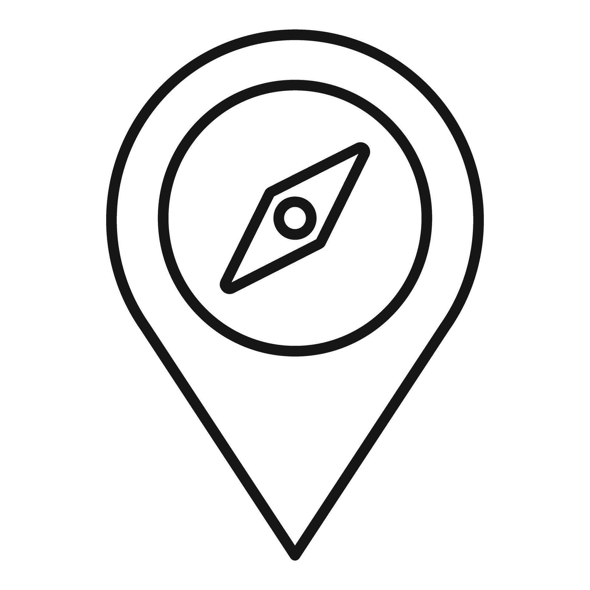 Compass Needle Pointing North Inside Location Pin Icon 49063082 Vector Art At Vecteezy
