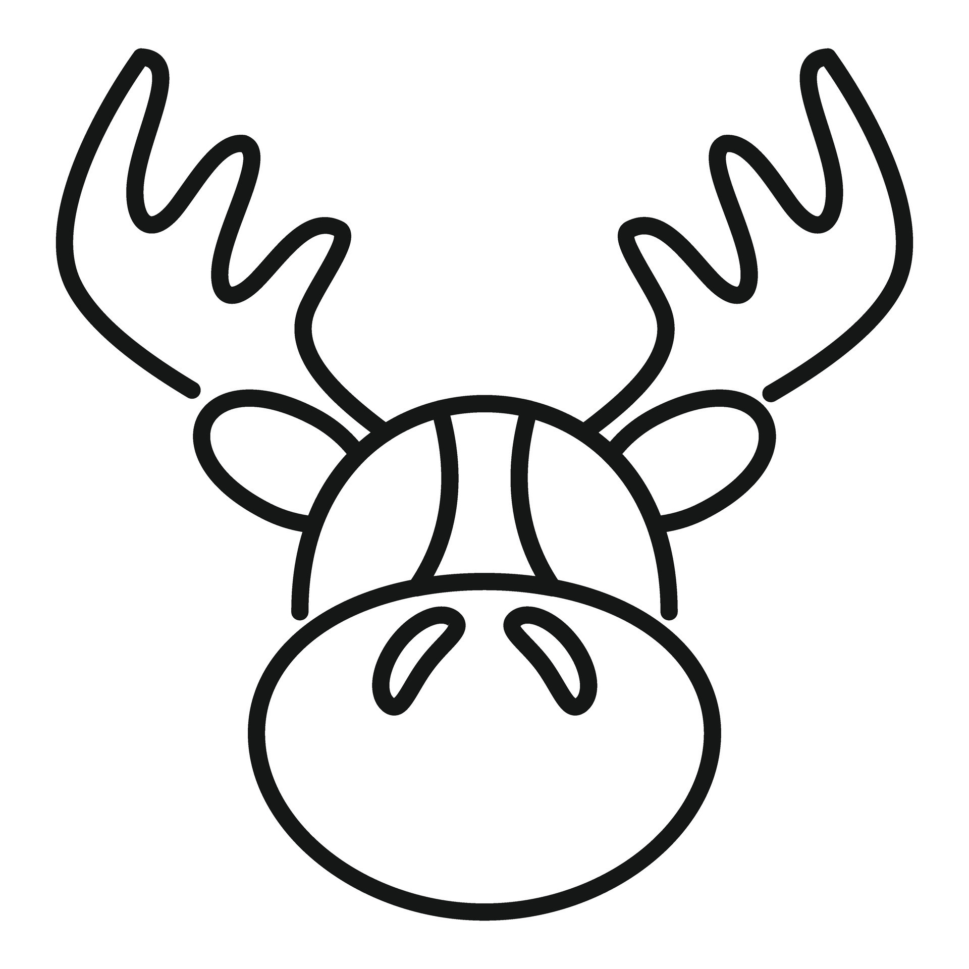 Cute Cartoon Reindeer Smiling With Big Antlers 49064021 Vector Art At
