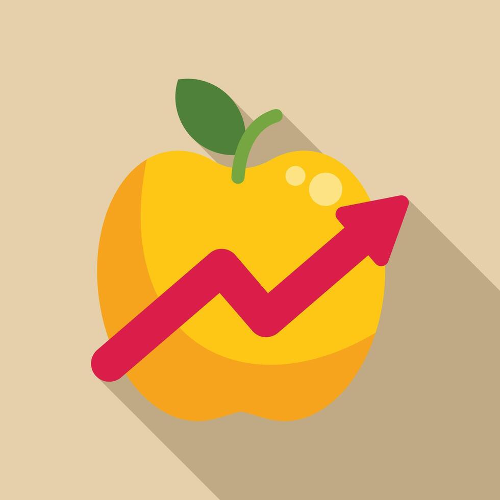 Apple showing growing statistics with upward trending arrow 49064434 ... Apple showing growing statistics with upward trending arrow 49064434 ...