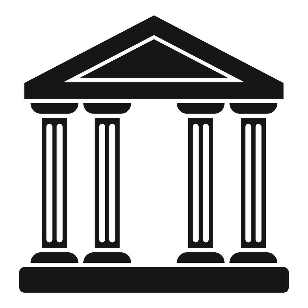 Ancient greek building with four columns icon 49066518 Vector Art at Vecteezy