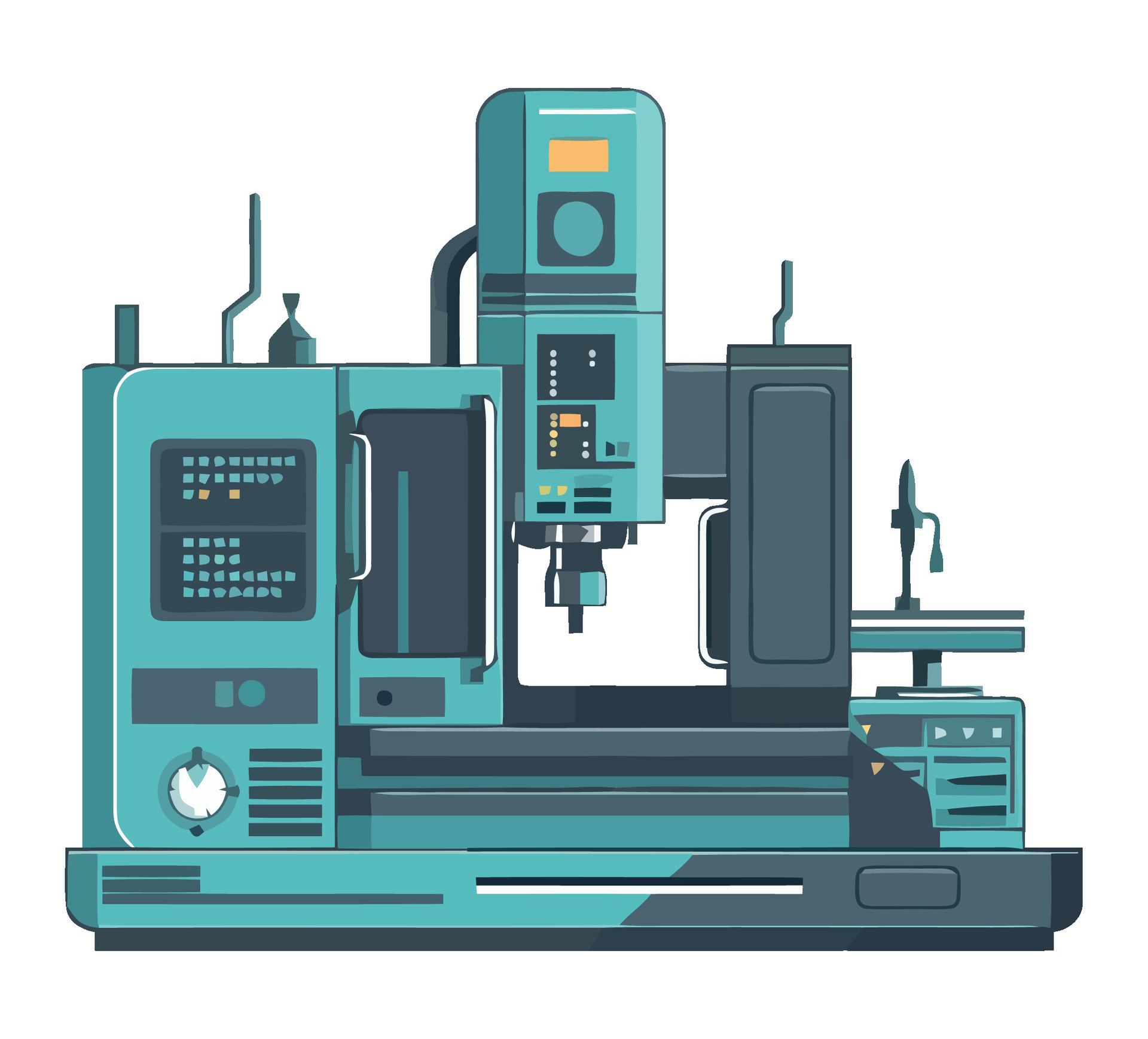 A cnc machine on a white background 49068054 Vector Art at Vecteezy