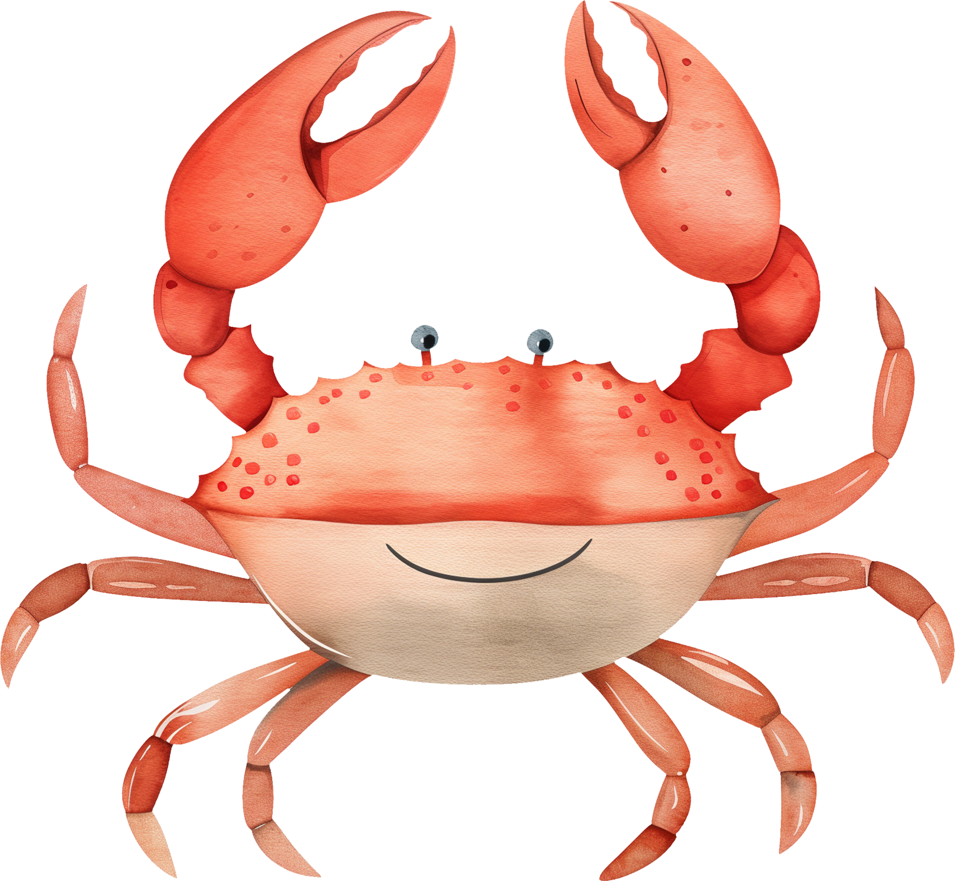 caranguejo desenho animado aguarela 49069093 PNG