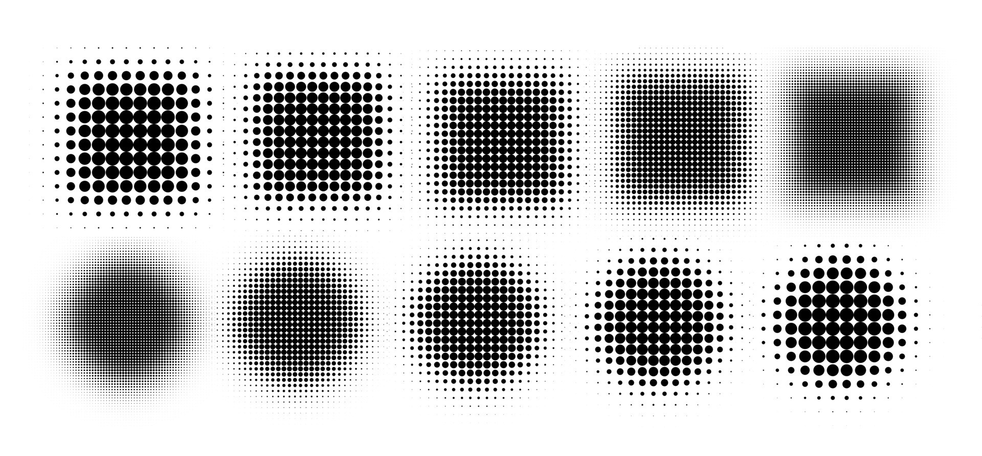 Circle Halftone Abstract Dotted Circles Round Halftones Geometric