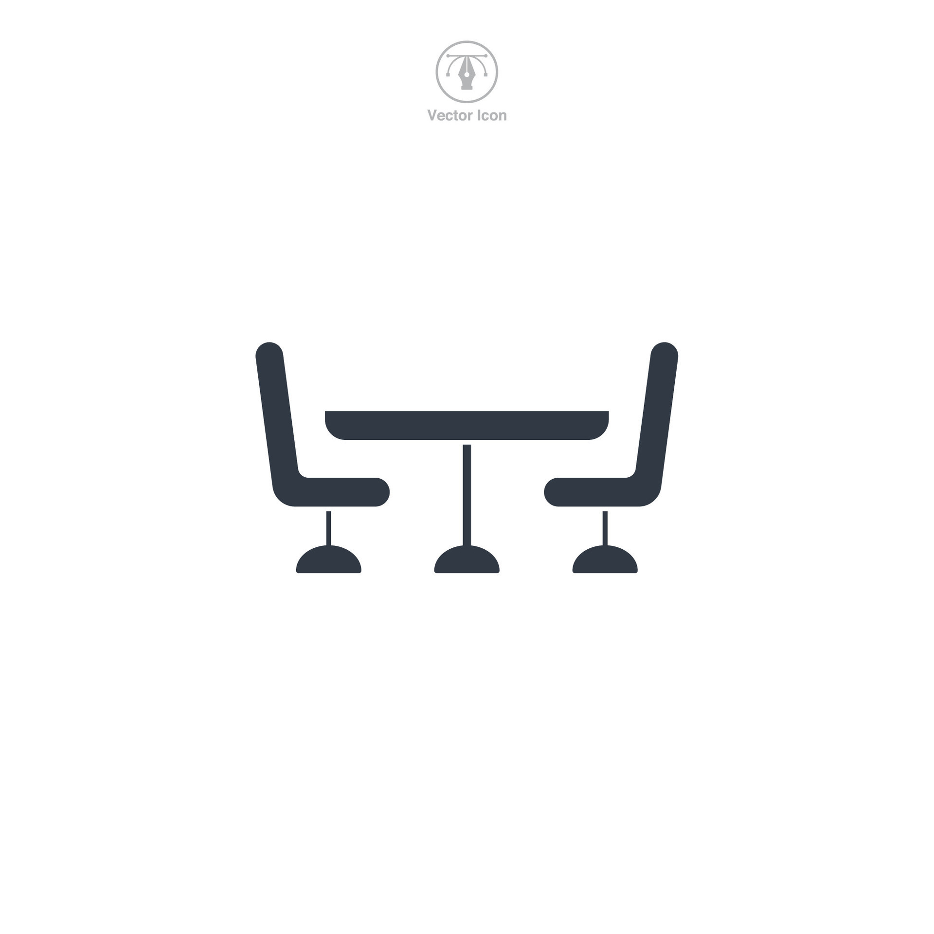 Conference room icon symbol illustration isolated on white background ... Conference room icon symbol illustration isolated on white background ...