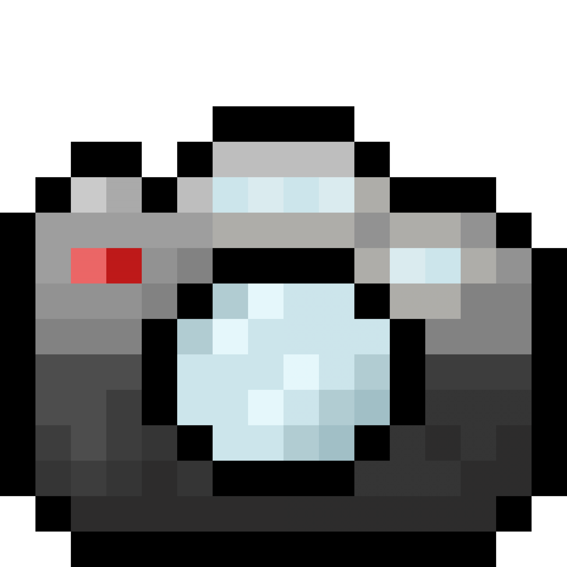 A retro-styled pixel-art illustration of a mini black camera. 49079842 PNG