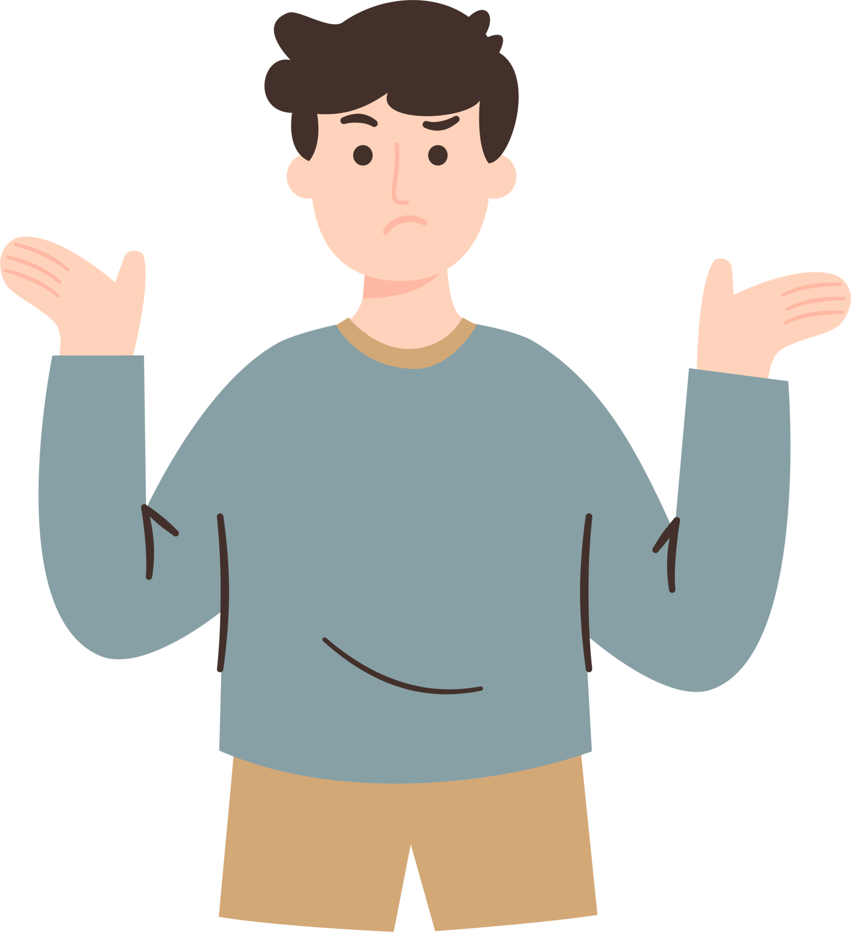 Man Shrugging Shoulders 49079920 Png