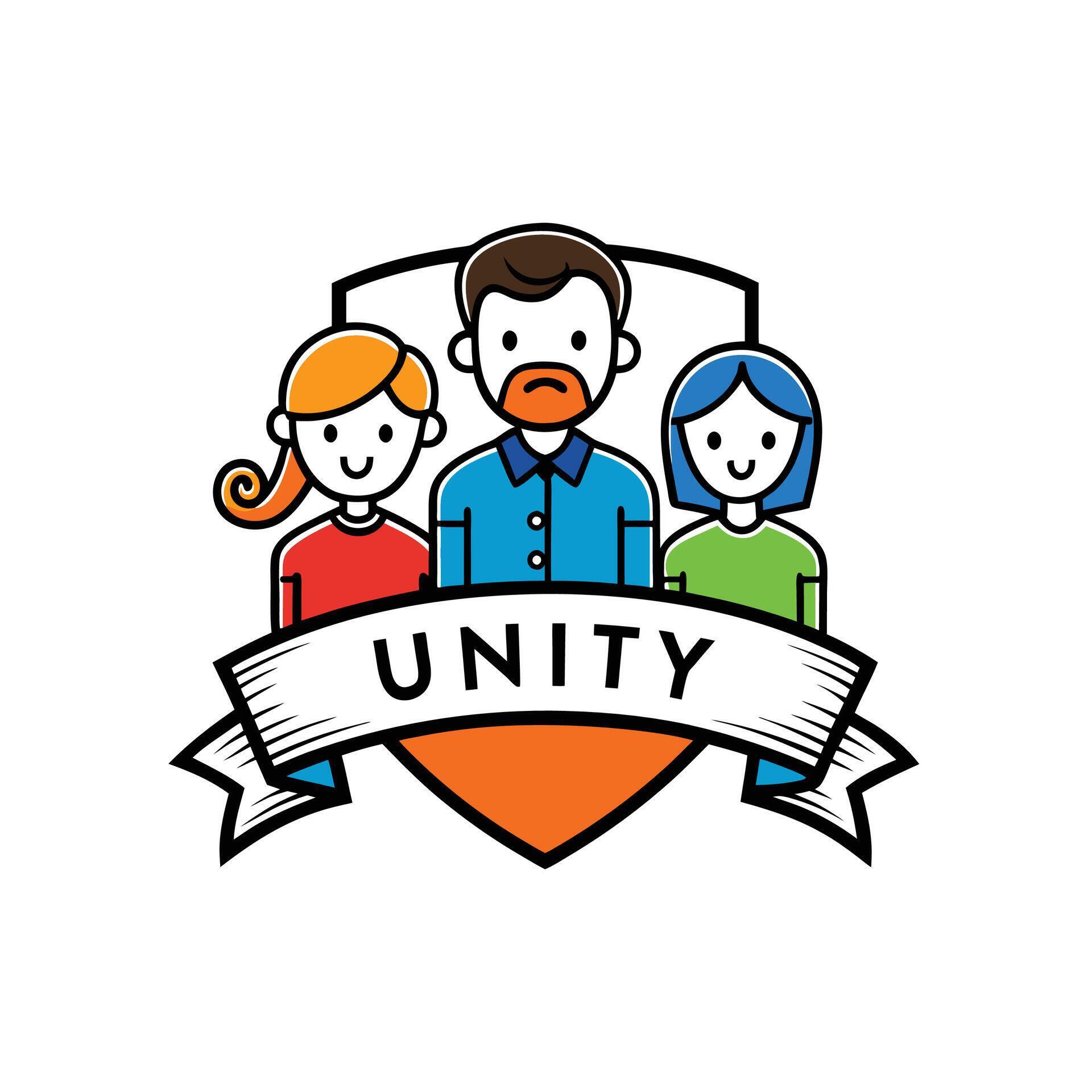 Diverse group of cartoon people for inclusivity concepts with unity ...