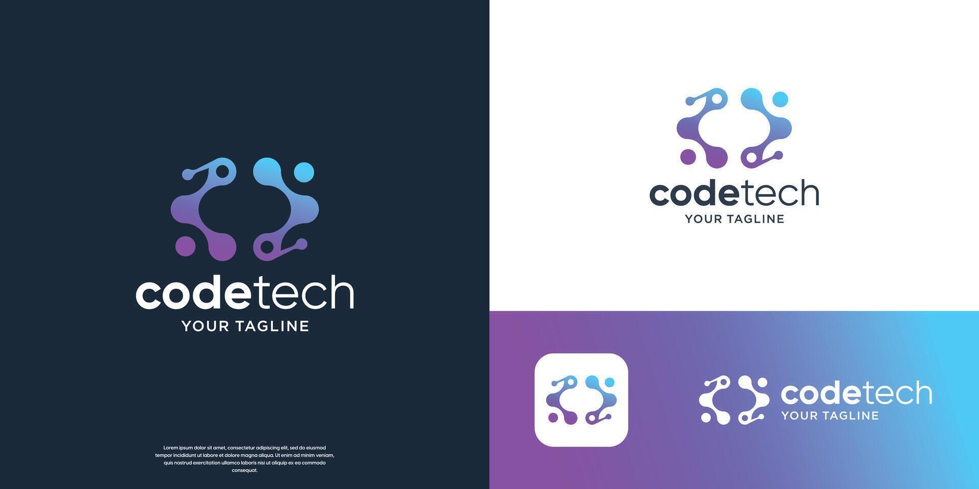 Coding logo designs template, Modern code logo for programmer symbol ... Coding logo designs template, Modern code logo for programmer symbol ...
