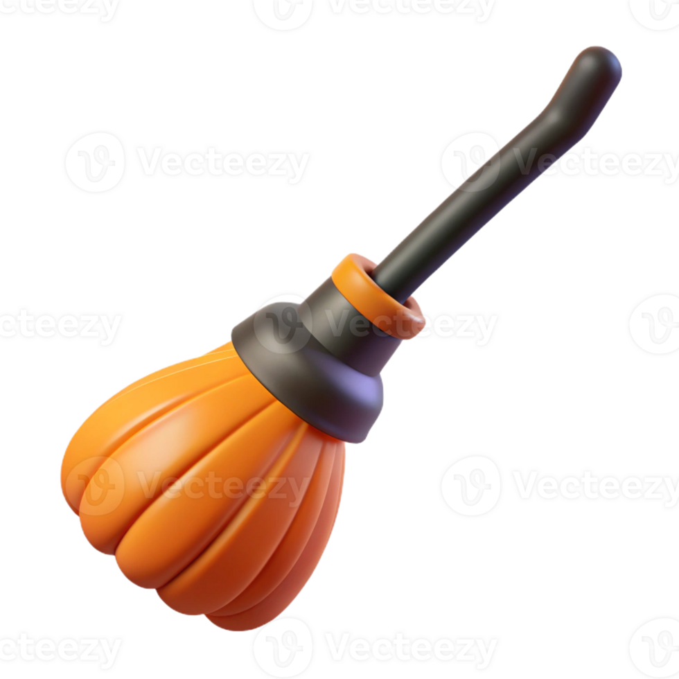 The Halloween Broom In 3d Element 49081460 Png
