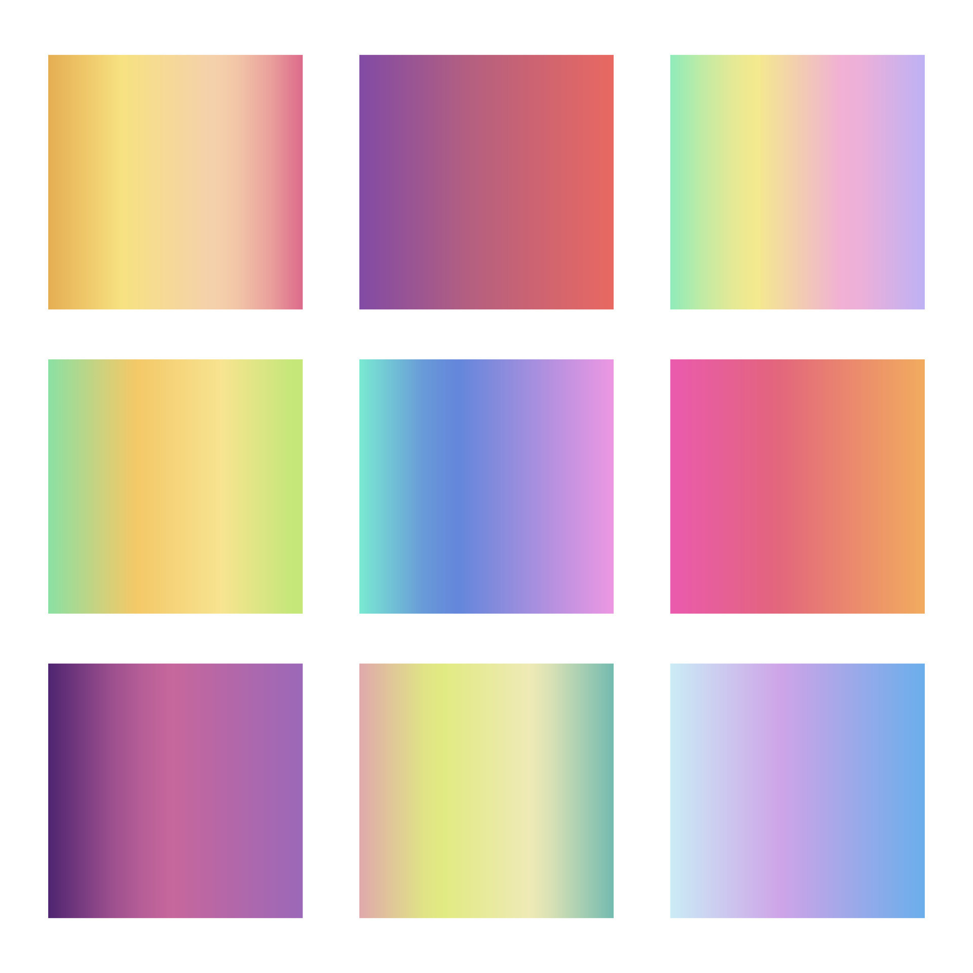 Simple multicolored shapes in a gradient. Full color forms. Gradient ...