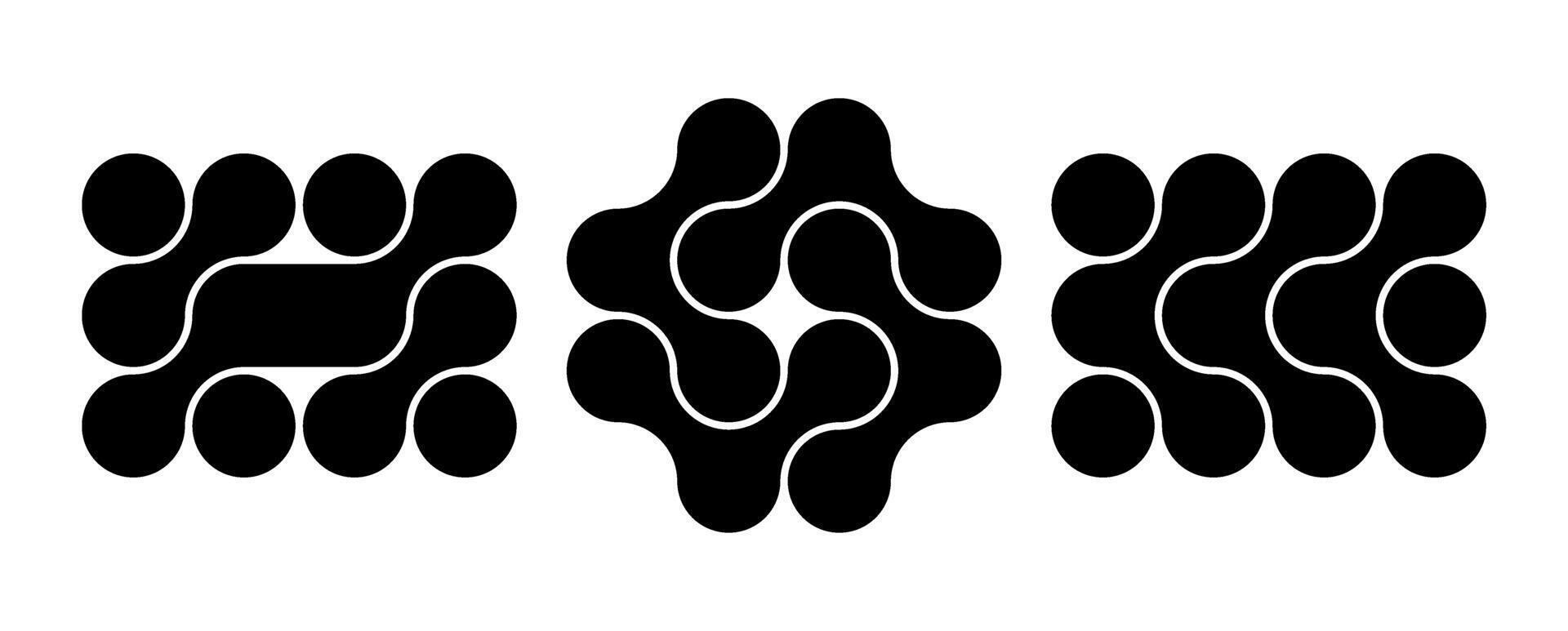 Set Of Connected Black Dots Transition Metaballs Integration Symbol Circles Pattern 49084087