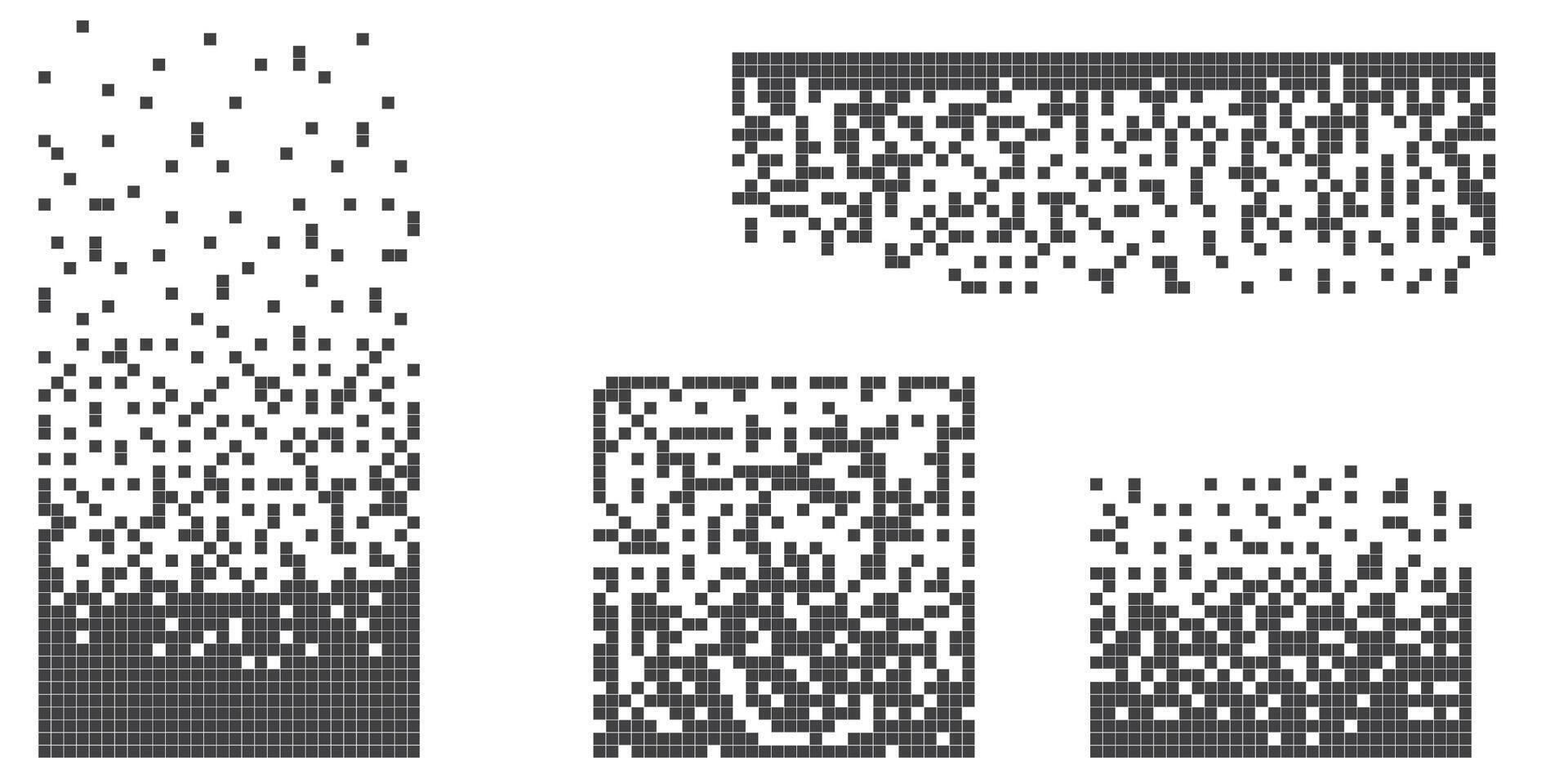 Pixel disintegration background. Decay effect. Dispersed dotted pattern ...