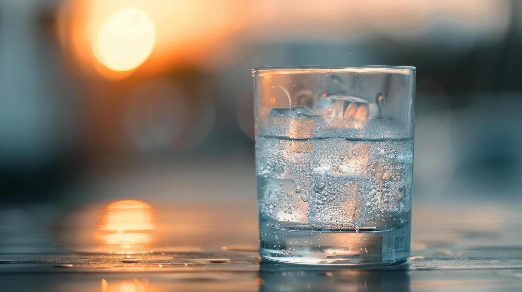 Refreshing Glass of Water With Ice Cubes on Rustic Wooden Table 49090124 Stock Photo at Vecteezy
