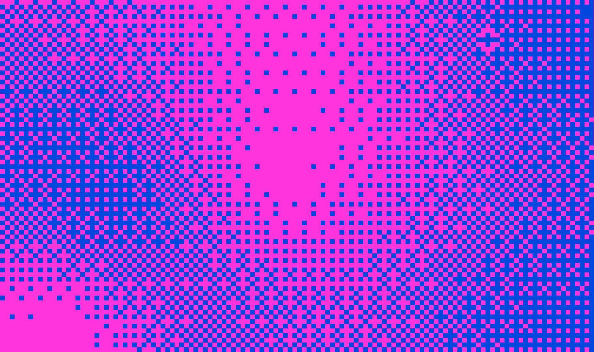 Halftone Pixel Dithering Square Tiles Pattern. Vintage 8-bit Game Background. Neon Pixel ...