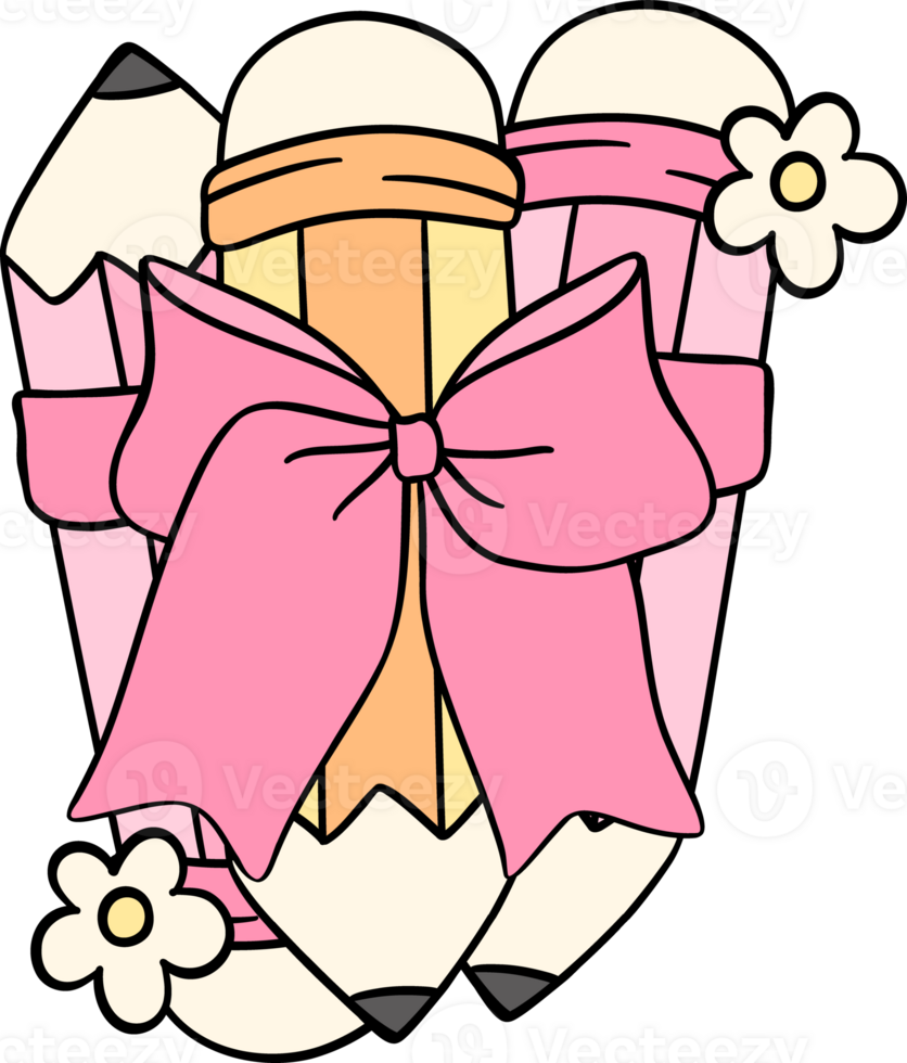 Coquette Girly Pencil School Supplies 49102050 Png