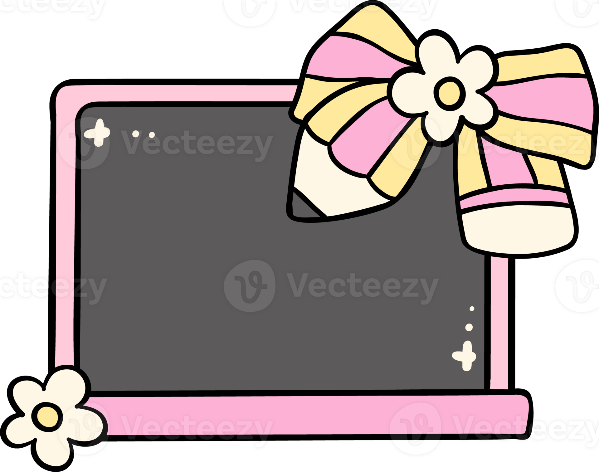 Coquette Girly blackboard school supplies 49102071 PNG