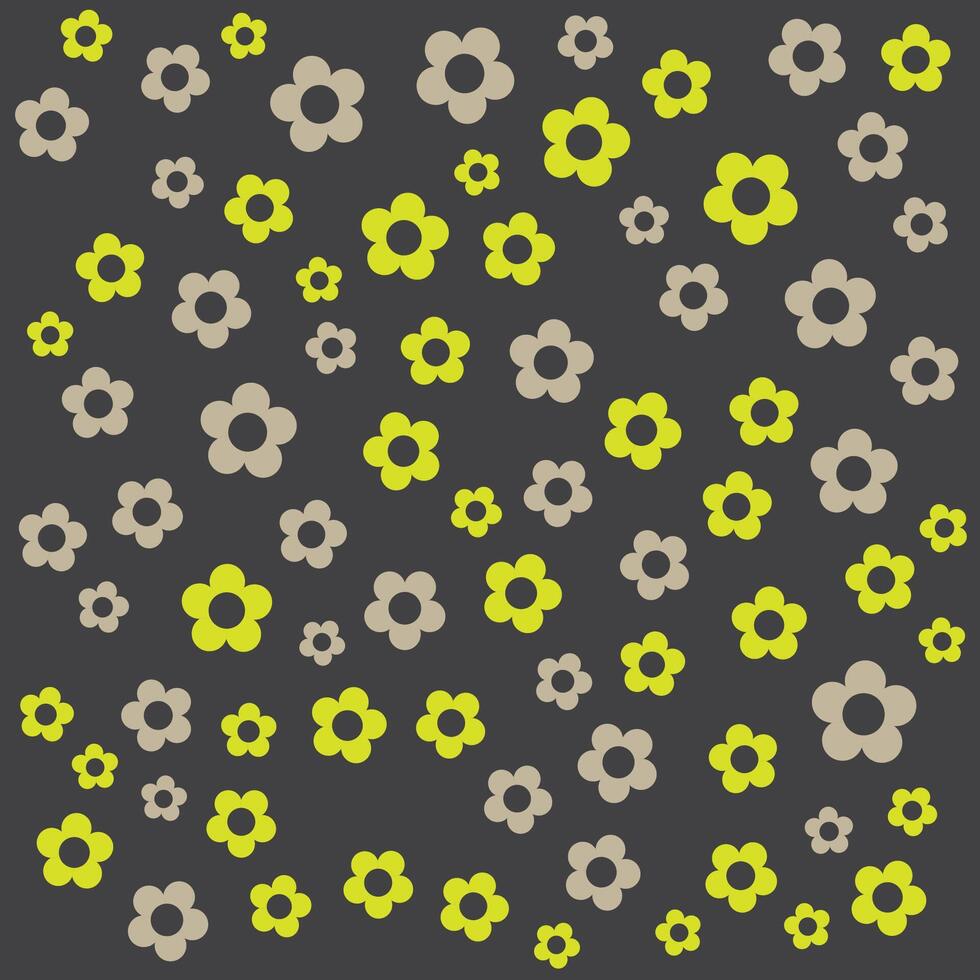 A Bed Of Cut Flowers Simple Floral Pattern 49107710 Vector Art At Vecteezy
