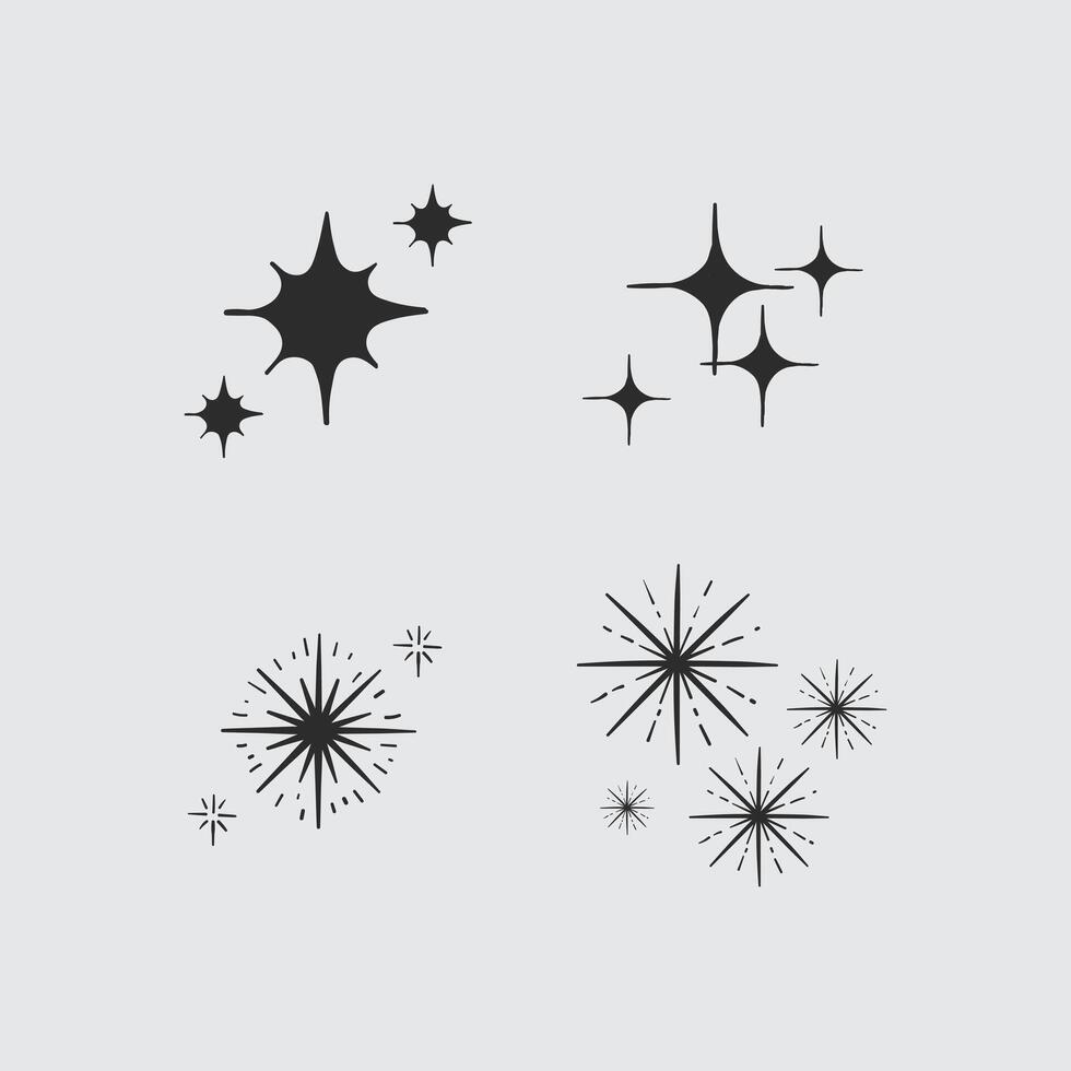 Hand drawn sparkling star collection 49108341 Vector Art at Vecteezy
