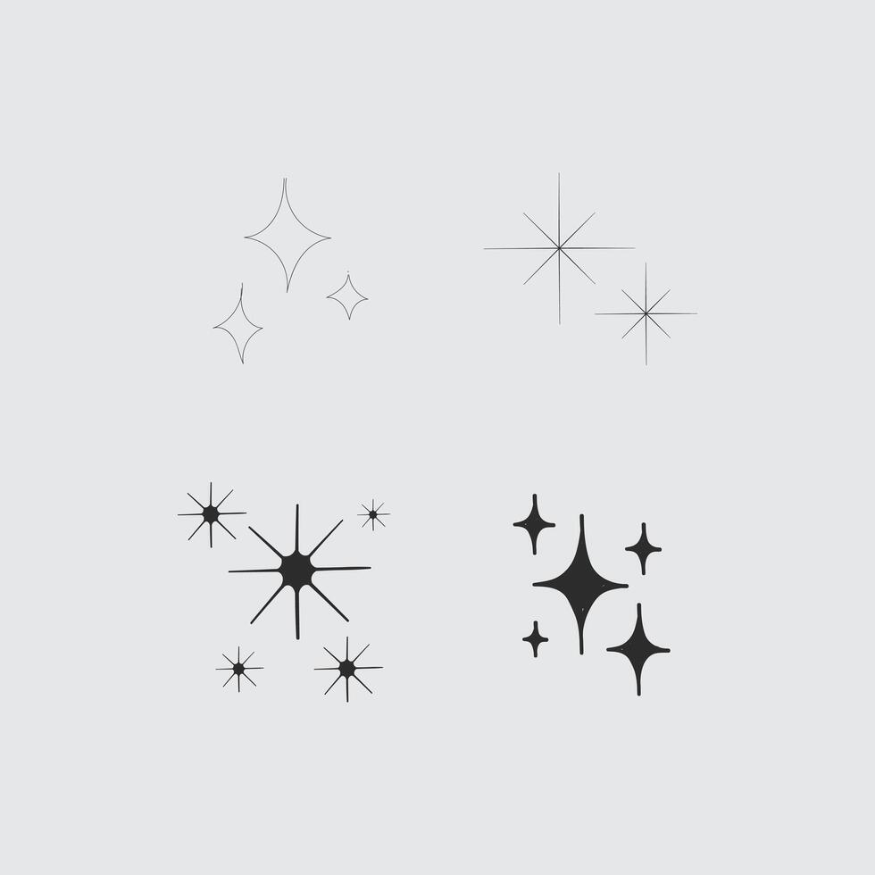 Hand drawn sparkling star collection 49108352 Vector Art at Vecteezy