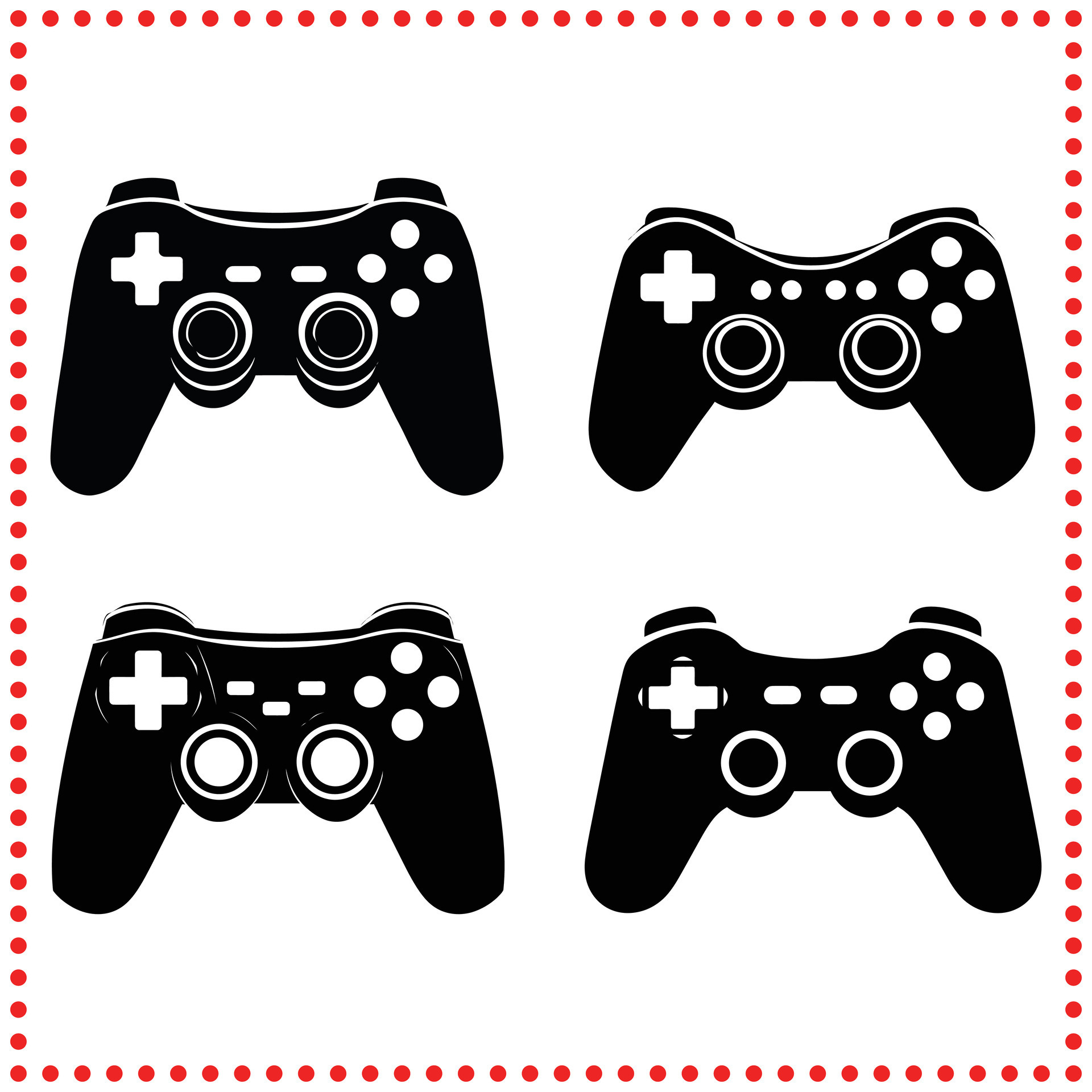 Modern Game Controller Vectors Ideal for Game Development, Tech Reviews ...