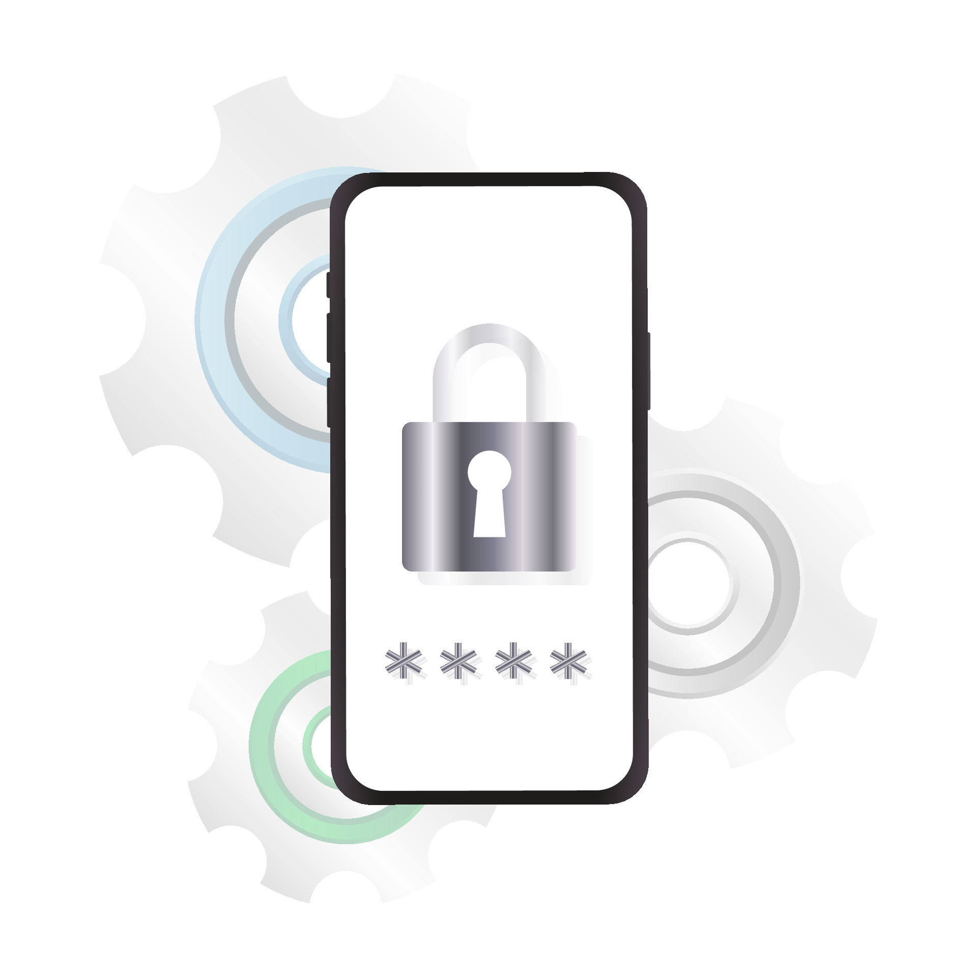 Screen Lock Enter The Unlock Password Illustration 49117049 Vector