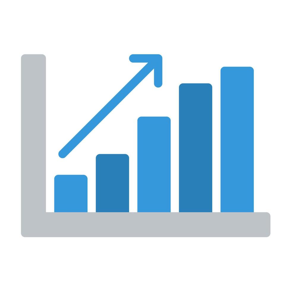 a graph chart with an arrow going up 49117323 Vector Art at Vecteezy