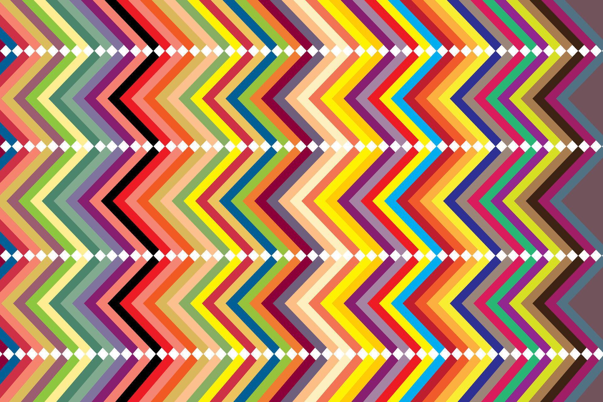 simple abstract colorful rainbow color zig zag line pattern a colorful ...