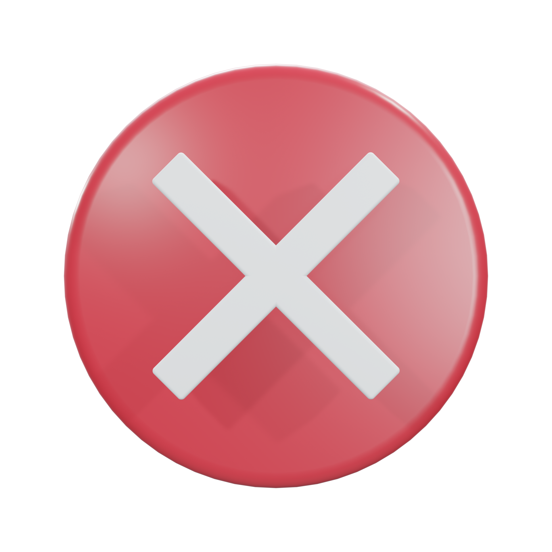 a 3d isometric red close button icon 49128330 PNG