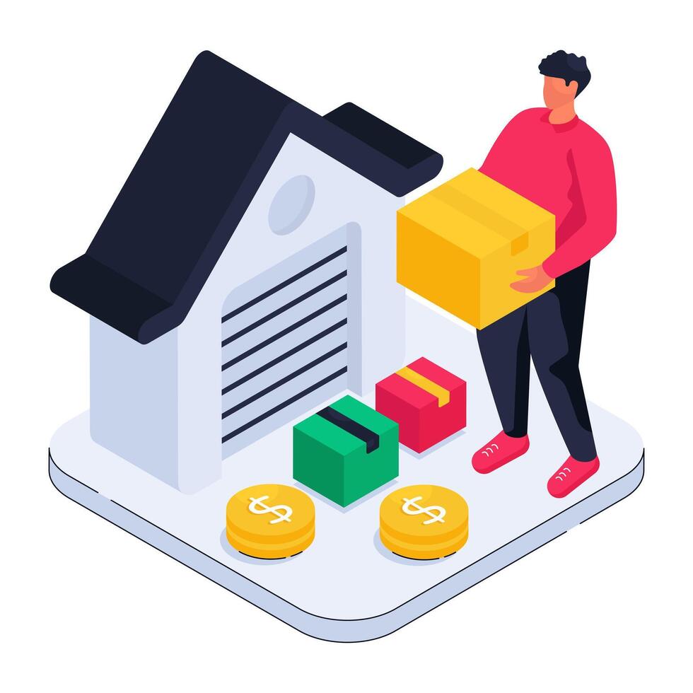 An isometric design illustration of warehouse 49153199 Vector Art at ... An isometric design illustration of warehouse 49153199 Vector Art at ...