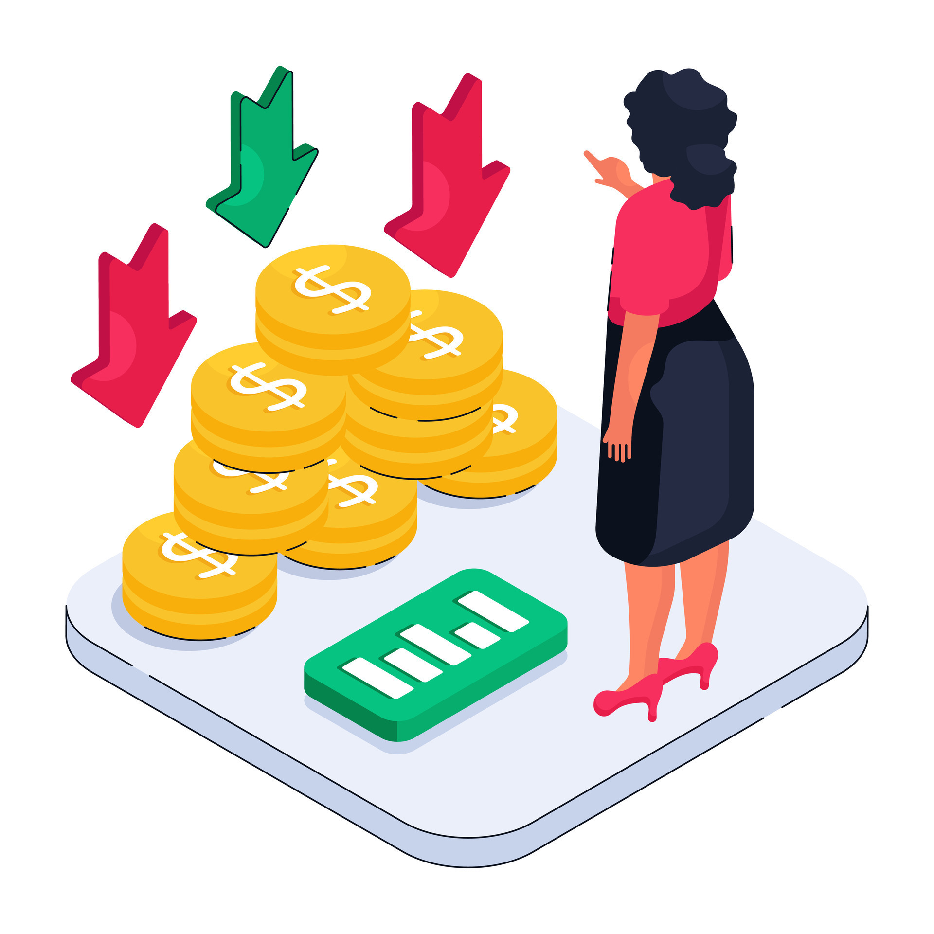 Creative design illustration of money decrease 49153290 Vector Art at Vecteezy