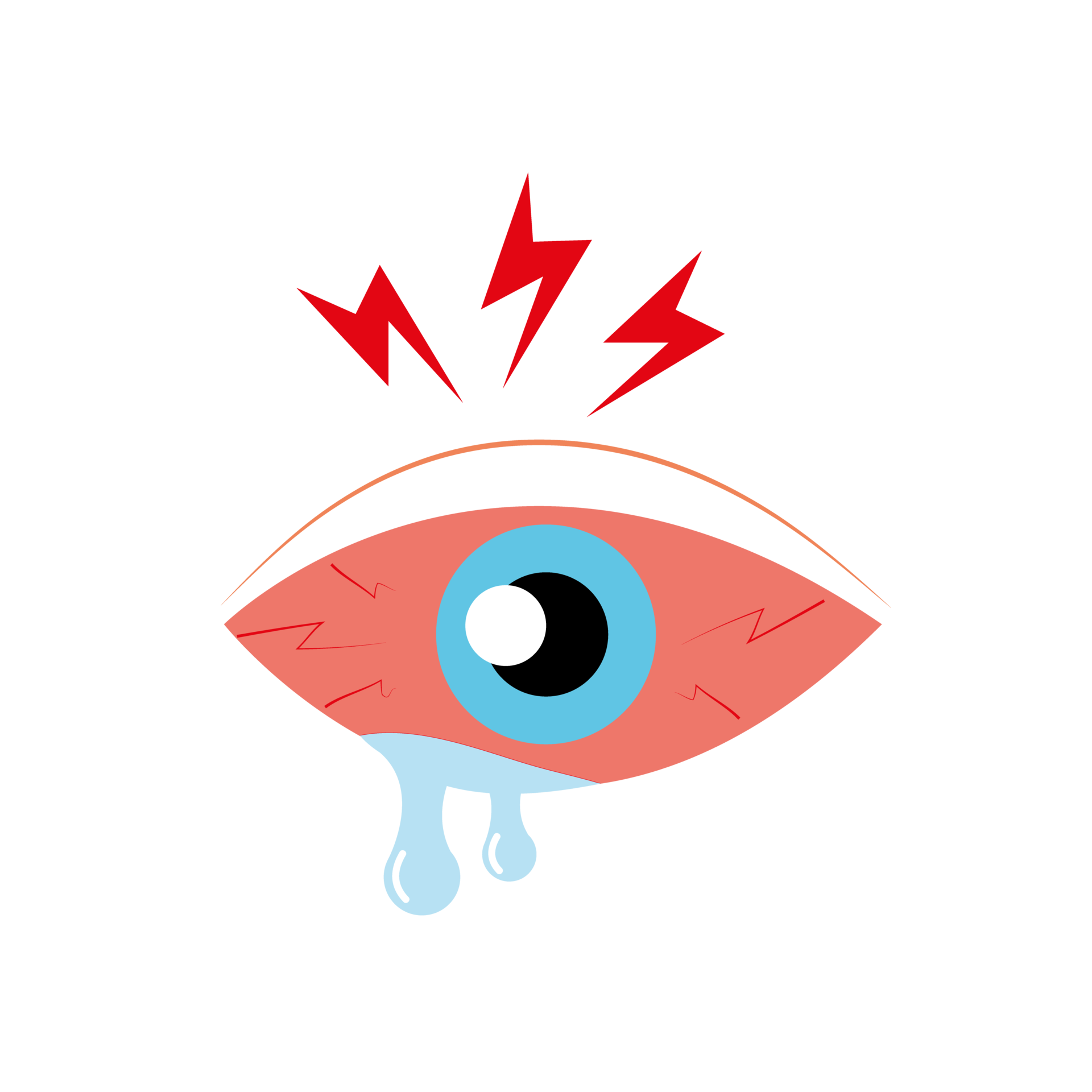 Auge wund Farbe Linie Symbol, Krankheit und Allergie, Auge Rötung ...