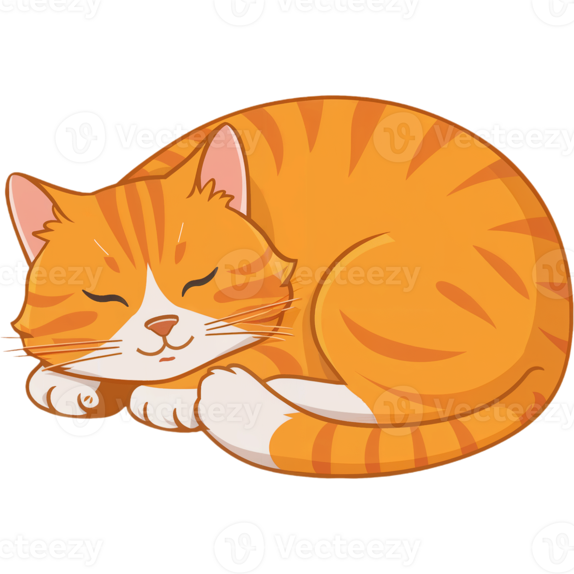 Cute Cat Sleeping 49157773 Png