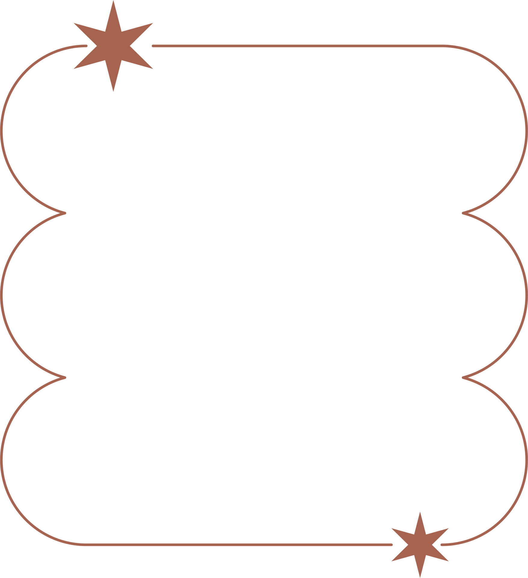 Aesthetic Frame With Stars Minimal Outline Shape Y2k Abstract Arch