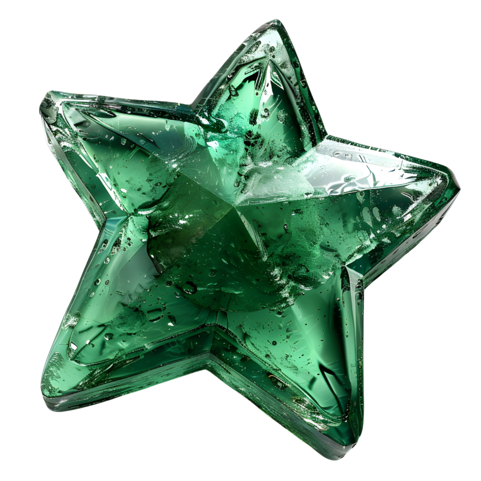 Green Glass Star Icon 49159207 Png