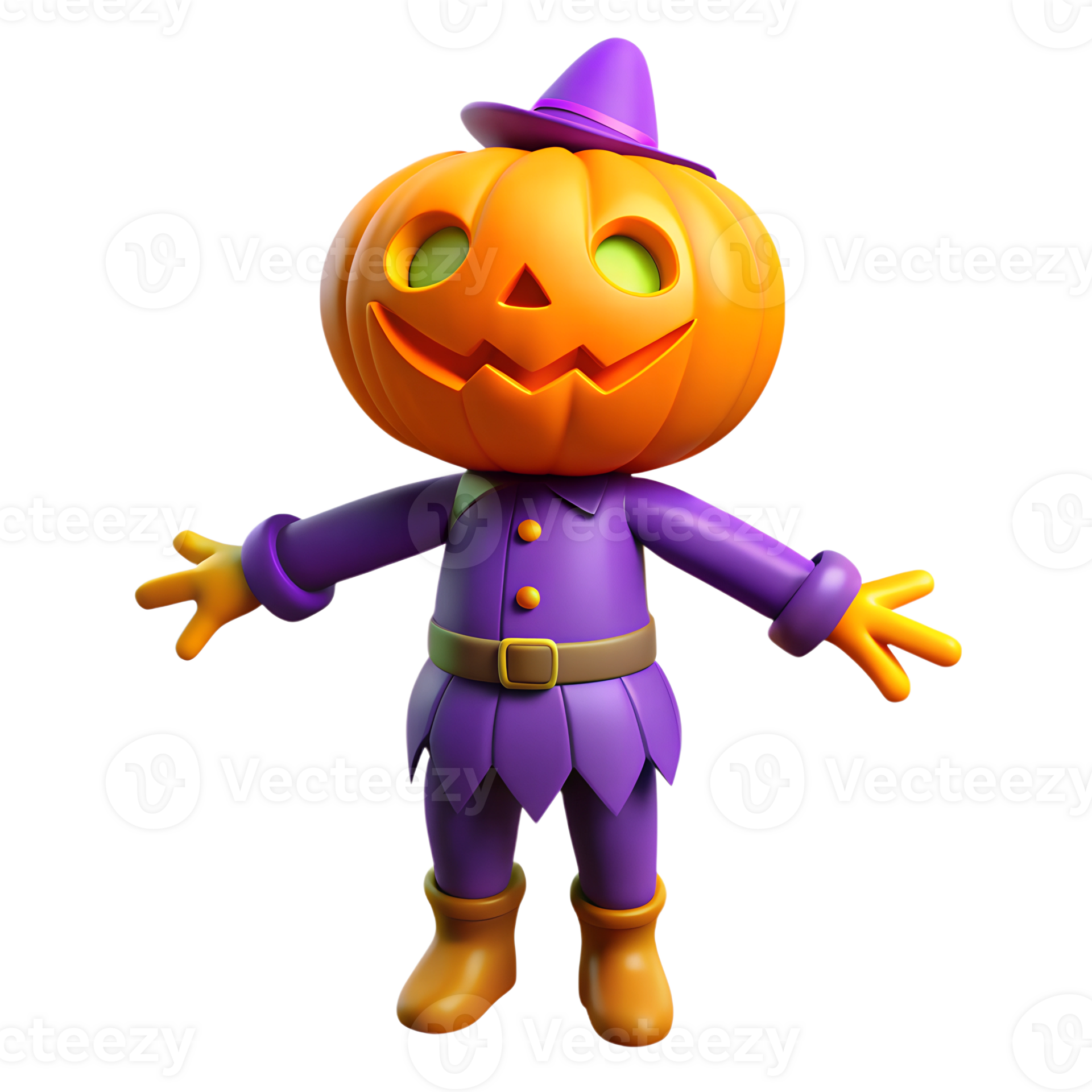 Creepy Straw Scarecrow With Pumpkin Head Halloween Concept Design Element 49159722 Png