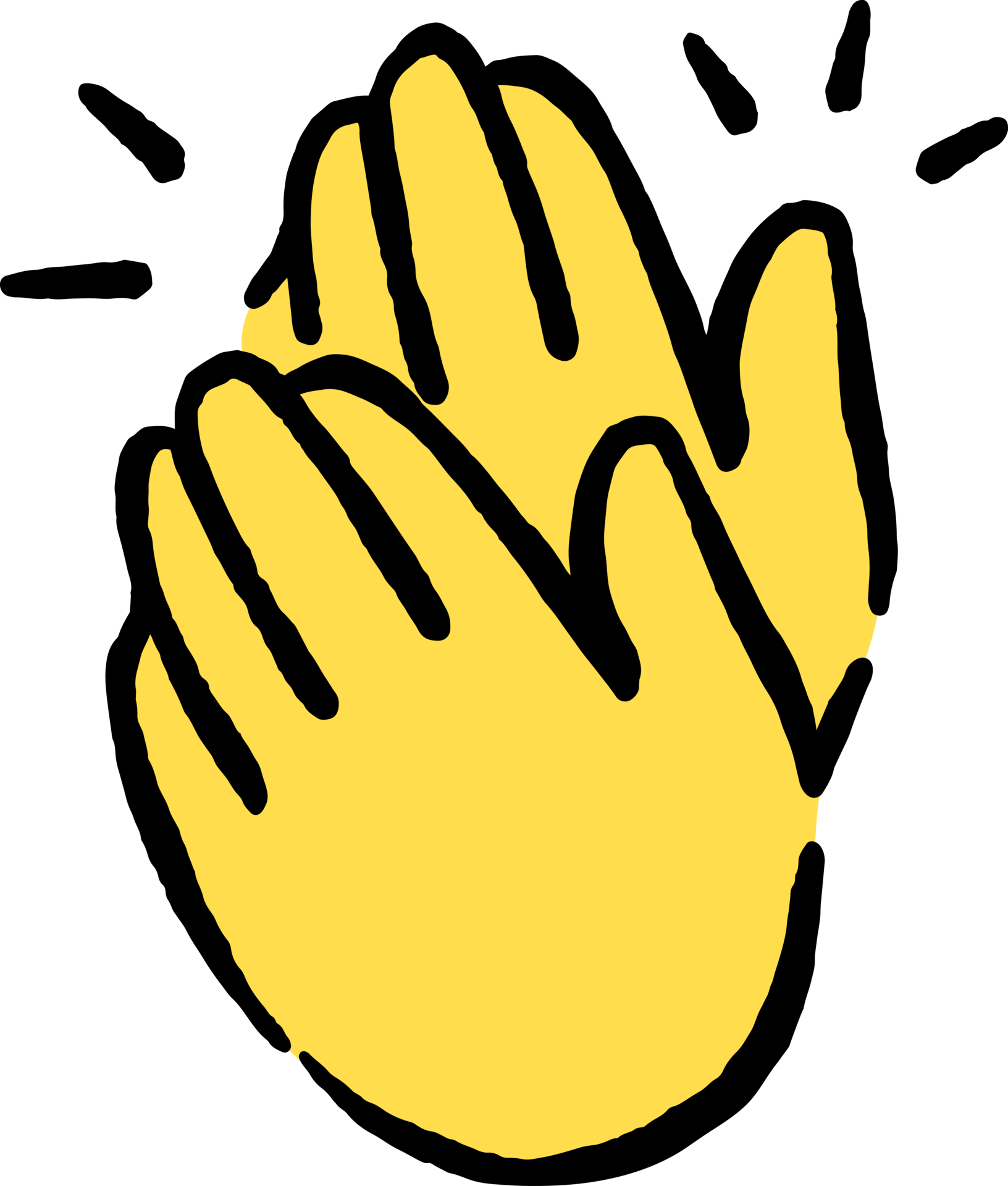clapping hands Doodle Hand icons emoji sticker 49160037 PNG