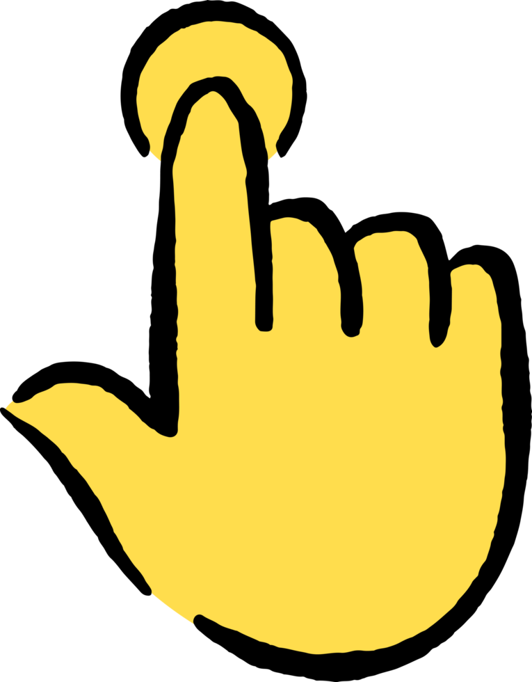 click finger Doodle Hand icons emoji sticker 49160048 PNG