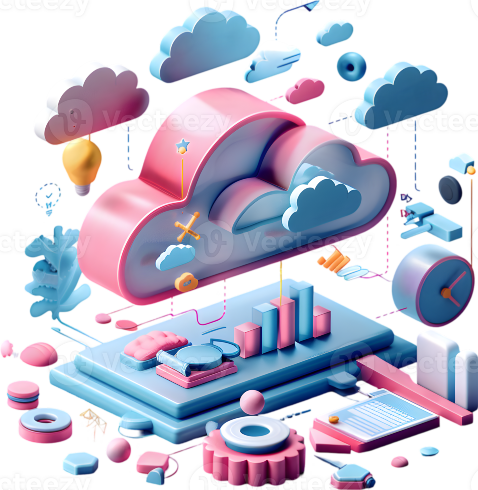 Cloud computing isometric illustration 49160369 PNG Cloud computing isometric illustration 49160369 PNG