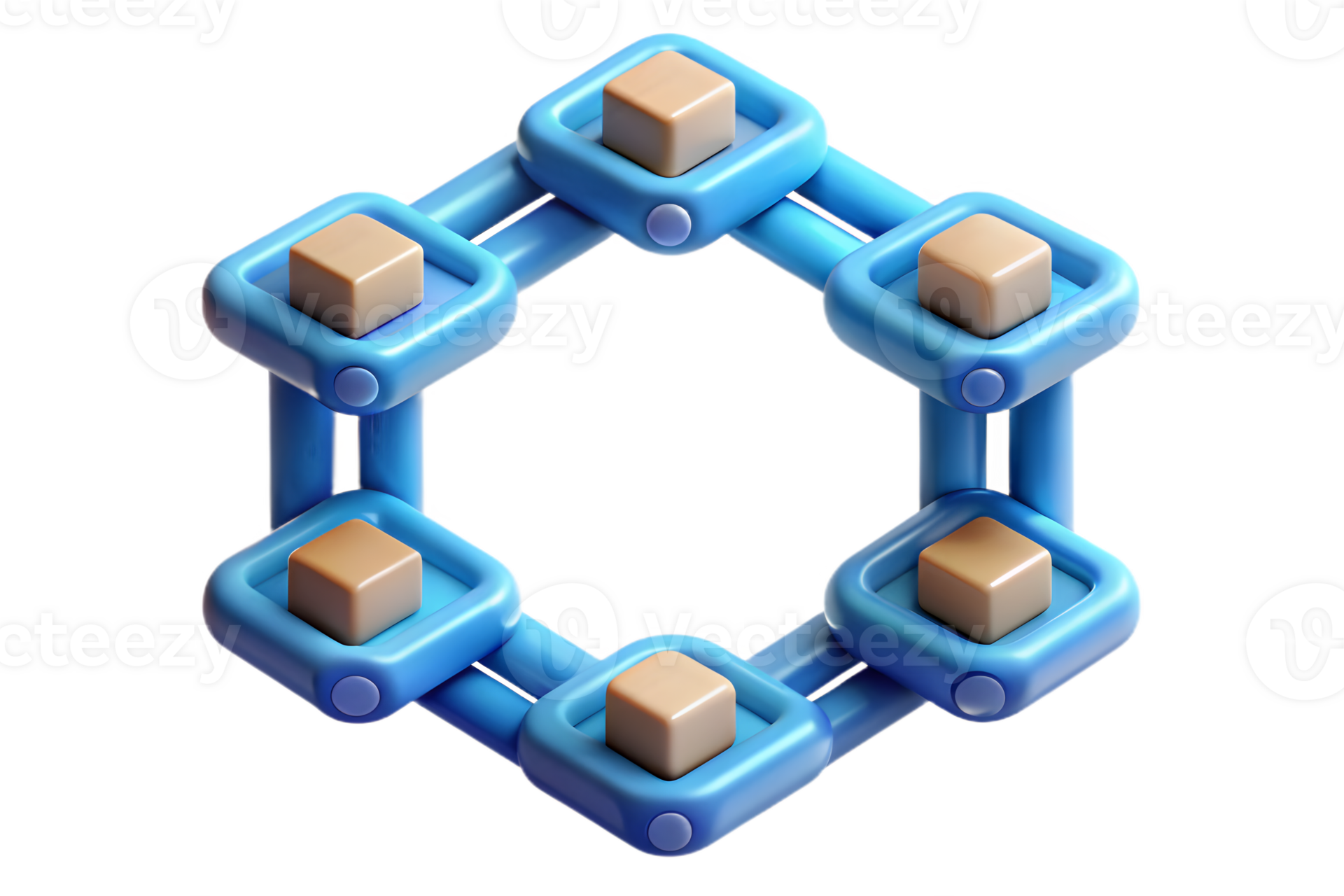 Isometric Ai Powered Blockchain Border Frame Concept As A Clean Border