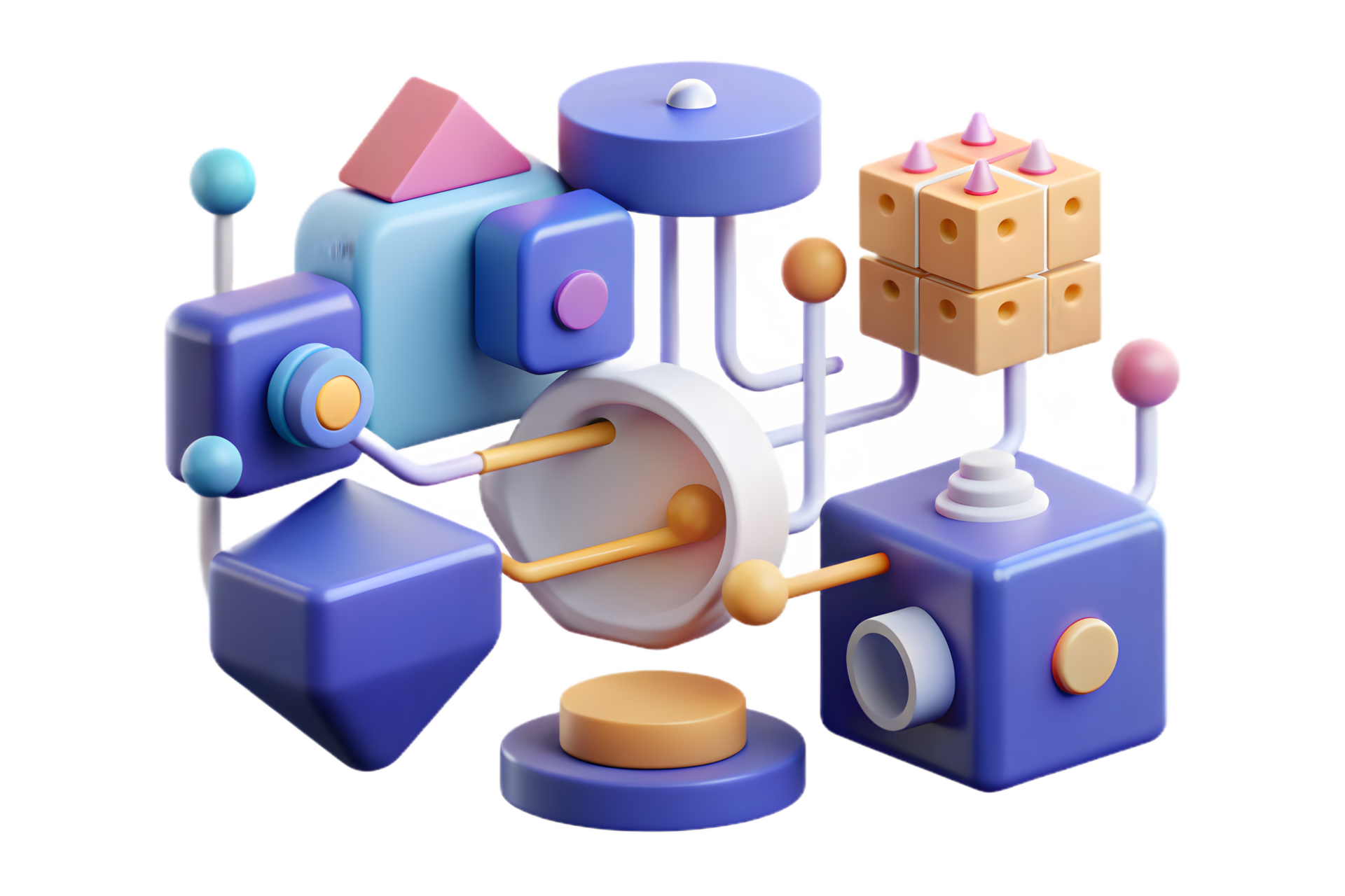Isometric Flat Ai Driven Data Flow Elements Concept As Abstract Elements Featuring Dynamic Data