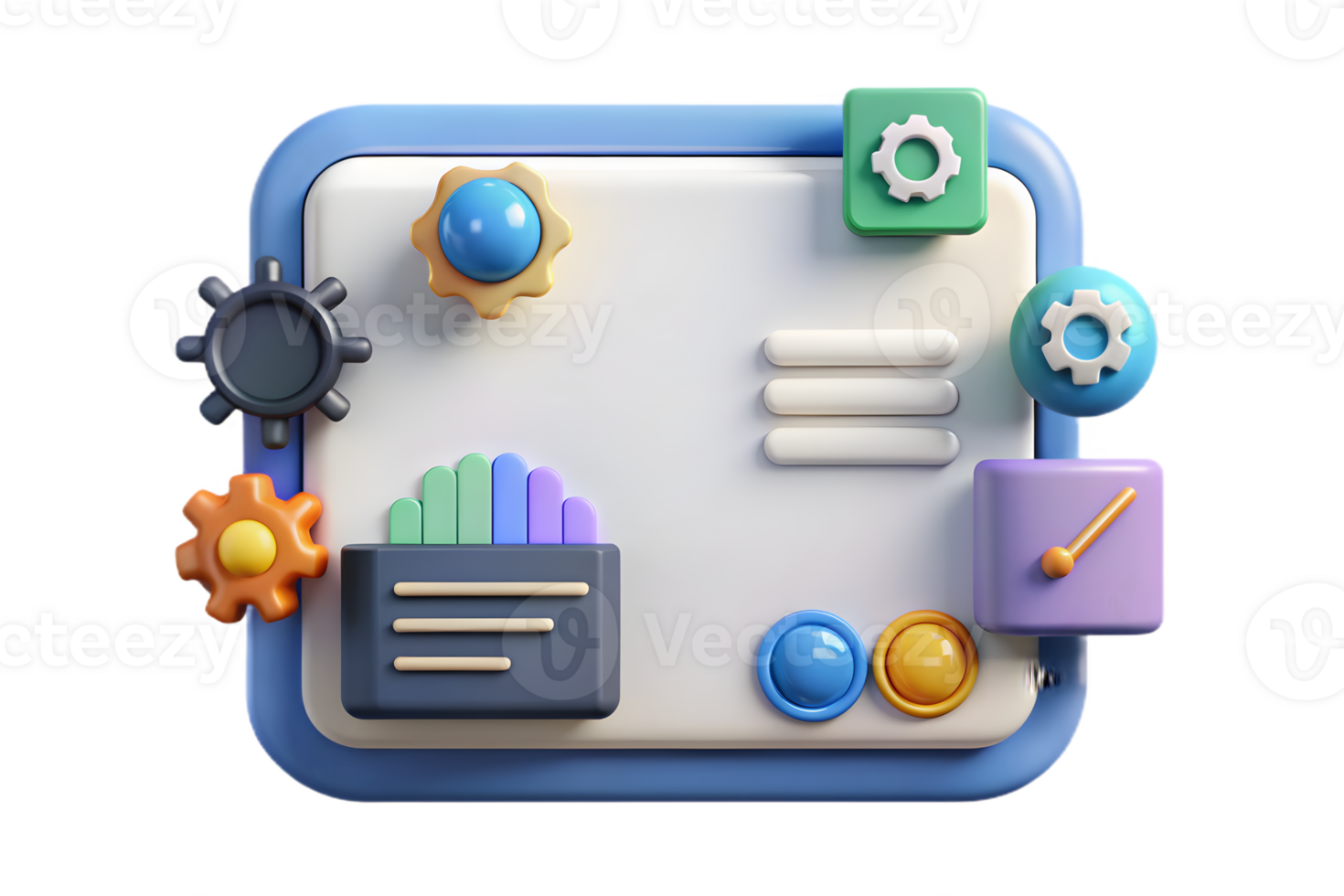Isometric Flat Ai Driven Language Processing Frame Concept As A Clean Border Frame With Abstract