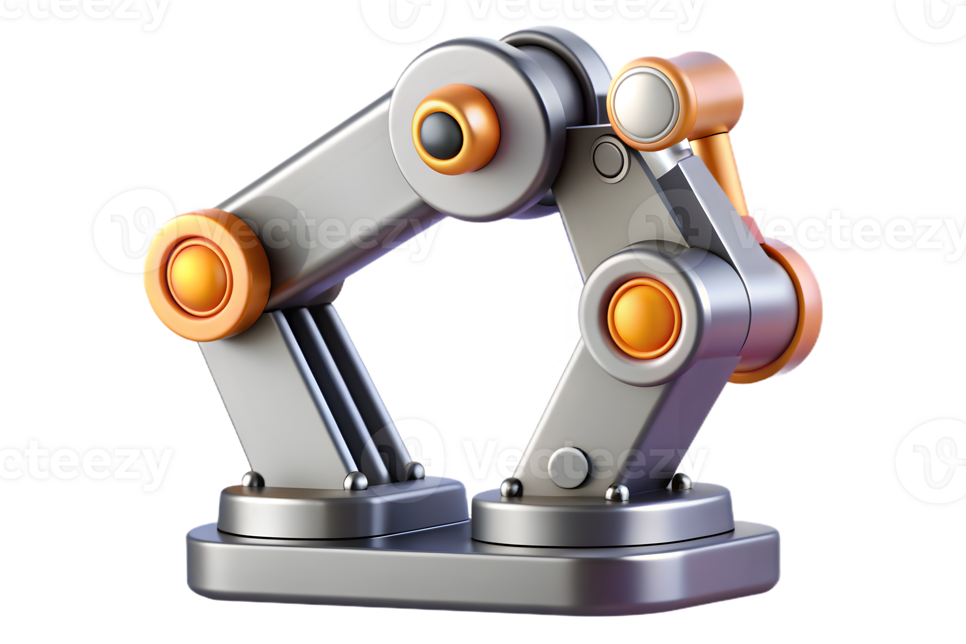 Isometric Flat AI Driven Robotic Arm Frame concept as A border frame ...