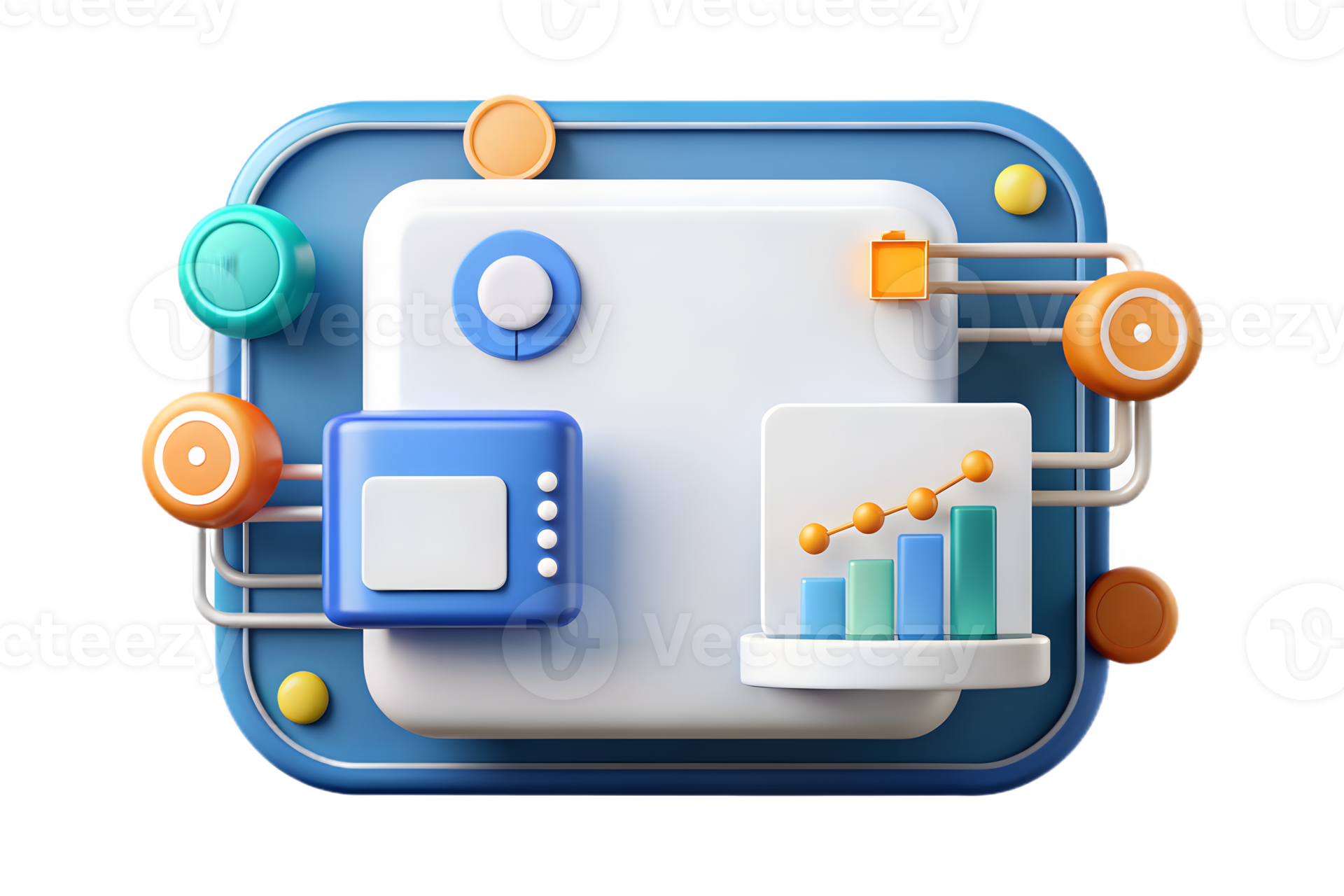 Isometric Flat Ai Powered Data Stream Frame Concept As A Clean Border Frame Featuring Dynamic