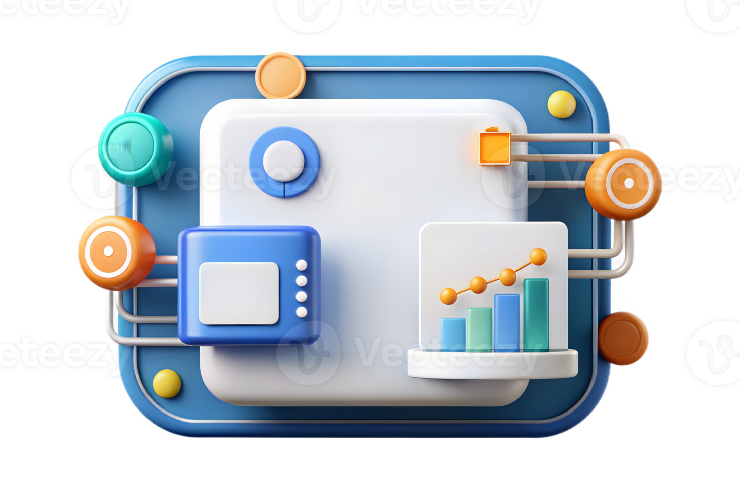 Isometric Flat Ai Powered Data Stream Frame Concept As A Clean Border Frame Featuring Dynamic