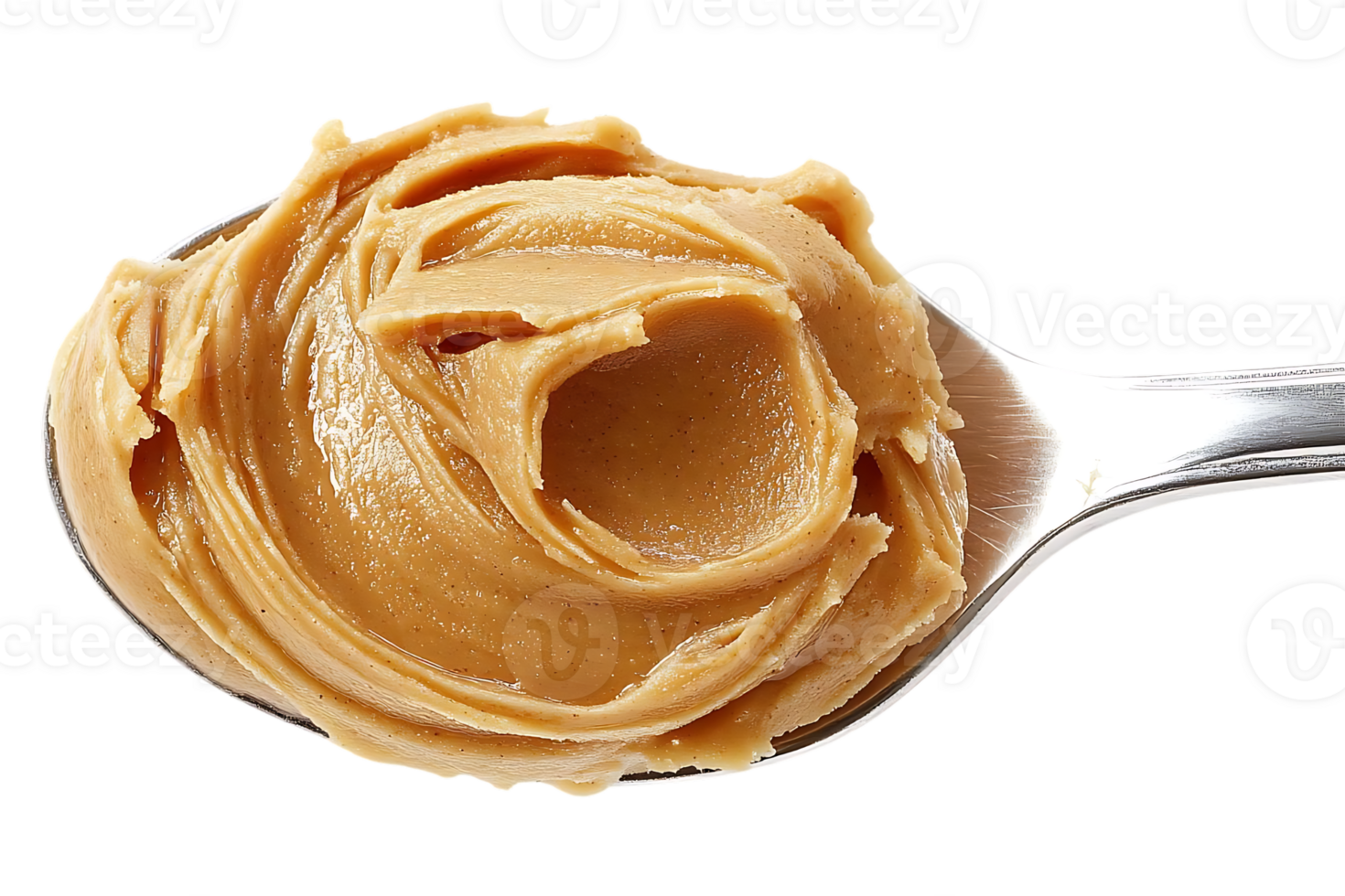 Peanut Butter On Spoon Creamy Texture Delicious Spread Nutty Flavor Smooth Consistency