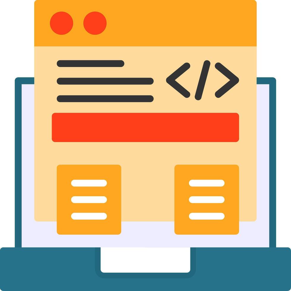 Code Framework Icon Design 49174437 Vector Art At Vecteezy