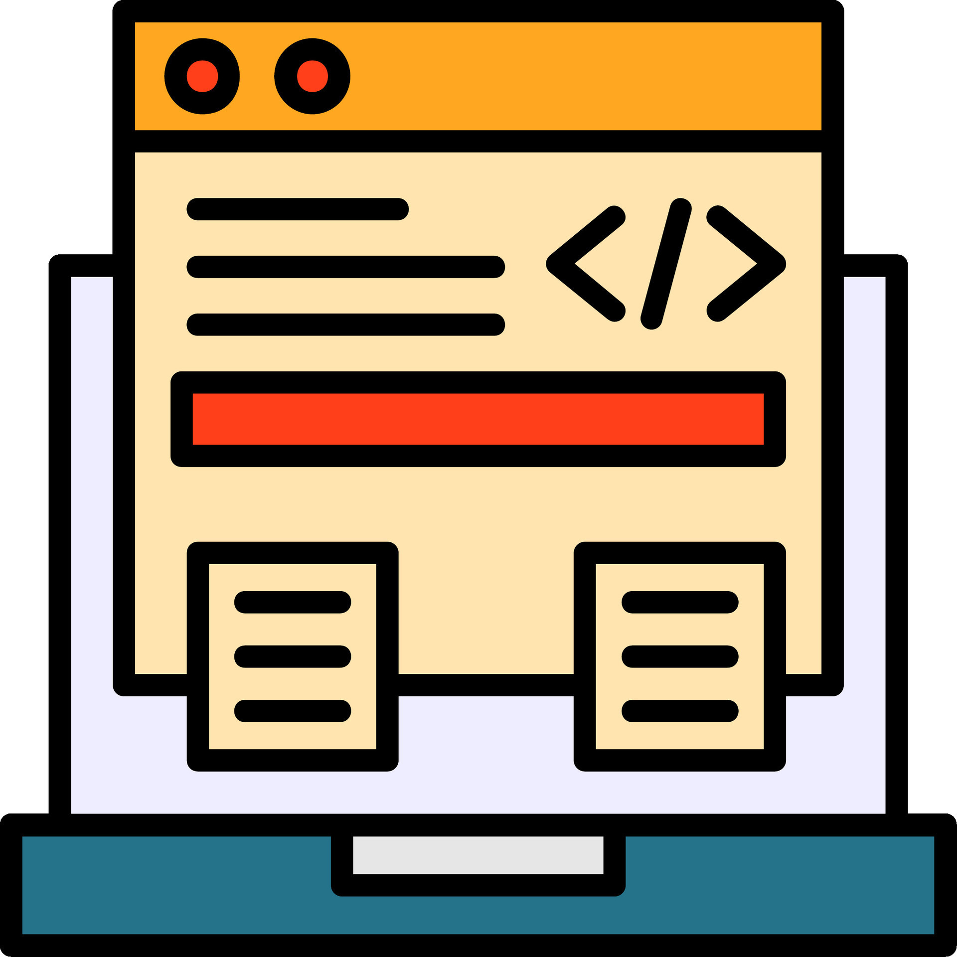 Code Framework Icon Design 49174531 Vector Art at Vecteezy