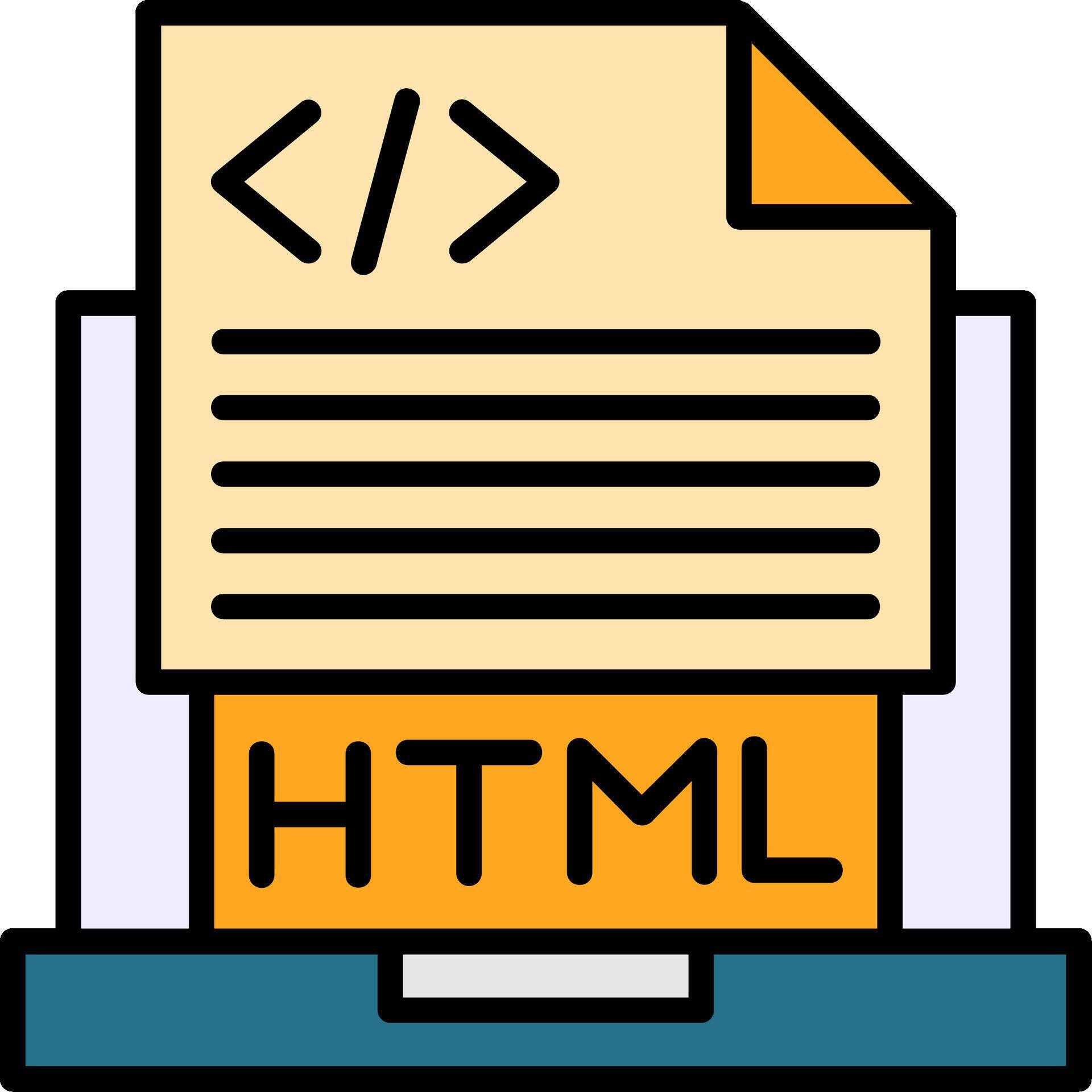 Html File Icon Design 49174573 Vector Art at Vecteezy