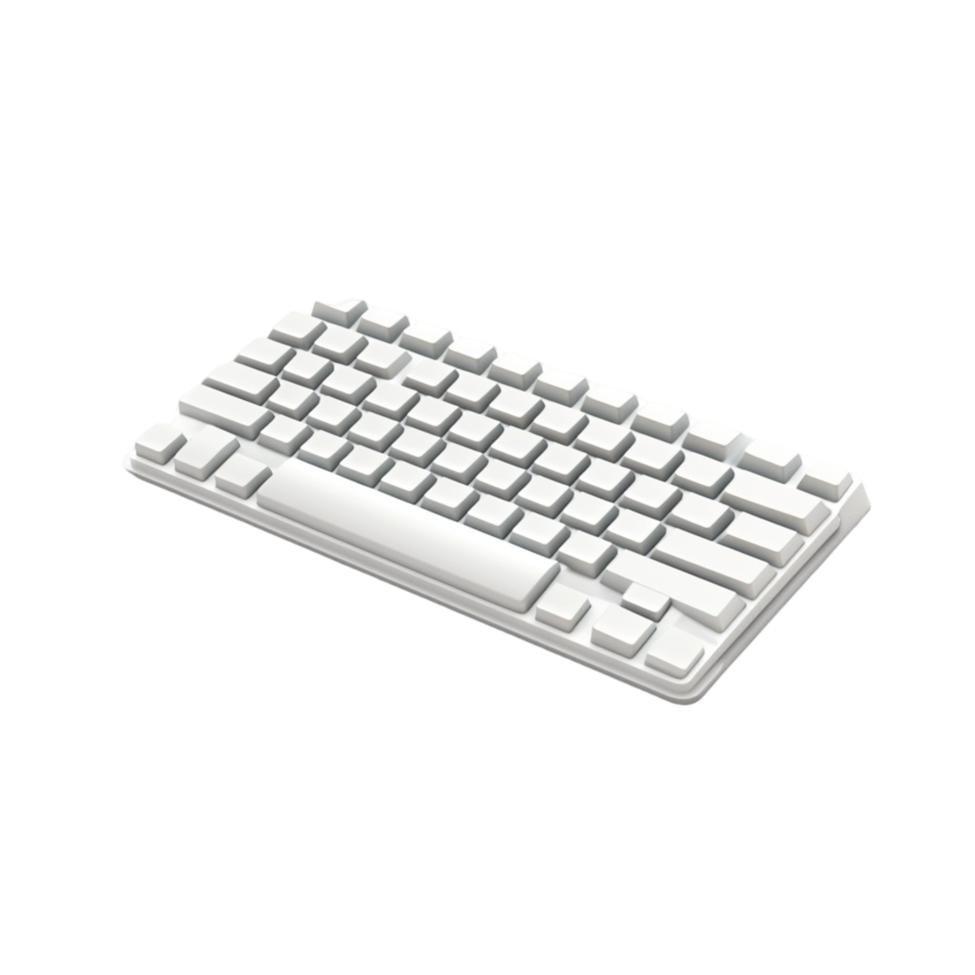 a white computer keyboard on a transparent background AI-Generative ...