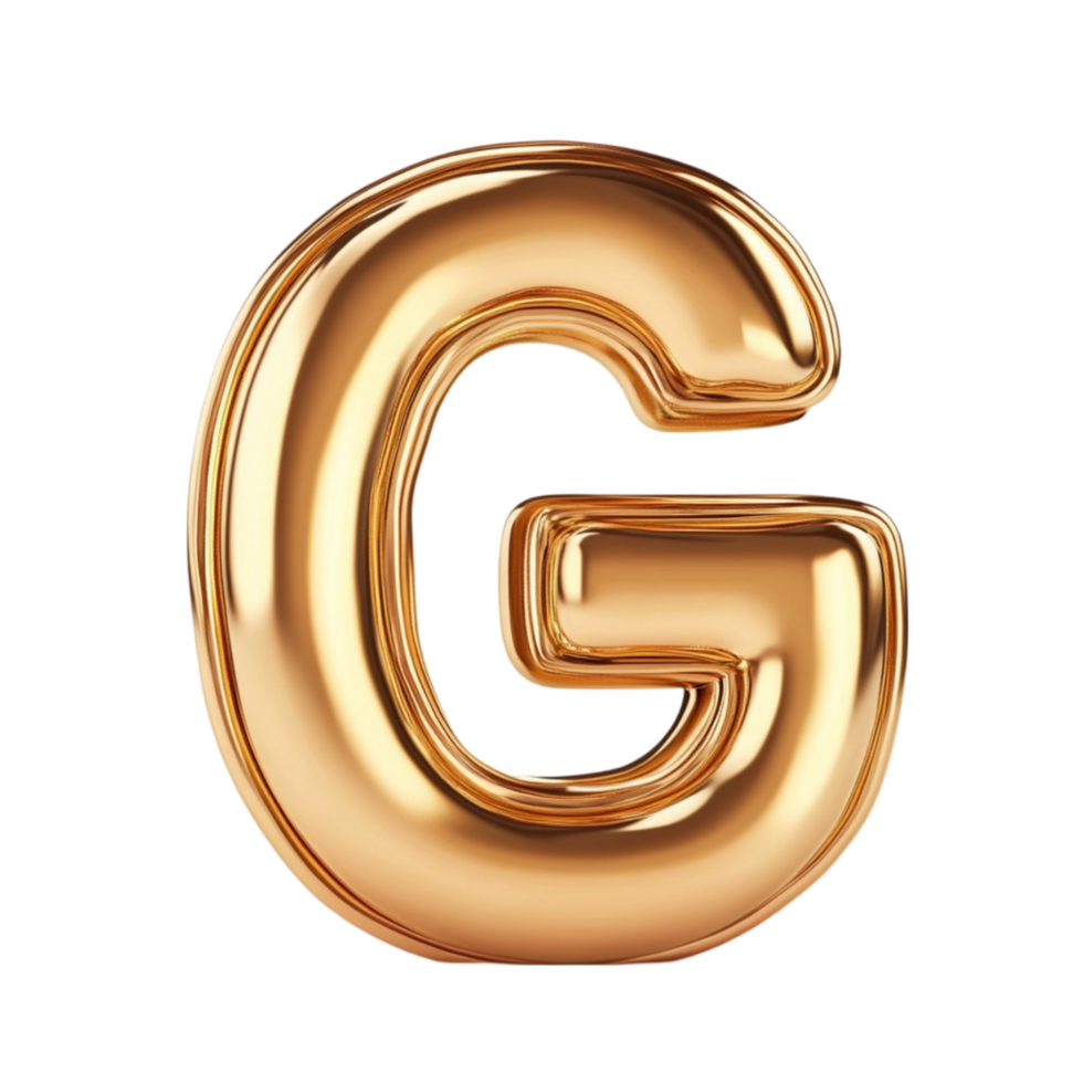 3D Gold Letter G Icon AI-Generative 49176927 PNG